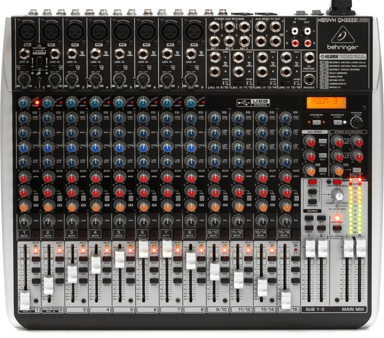 Behringer Xenyx QX2222USB Mixer with USB and Effects | Sweetwater