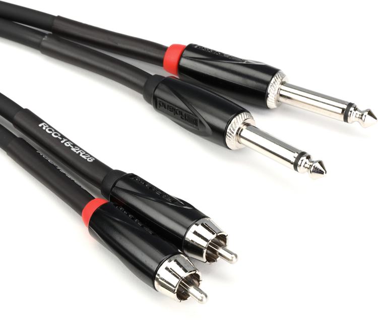 Roland RCC-15-2R28 Dual 1/4-inch TS Male to RCA Male Interconnect Cable ...