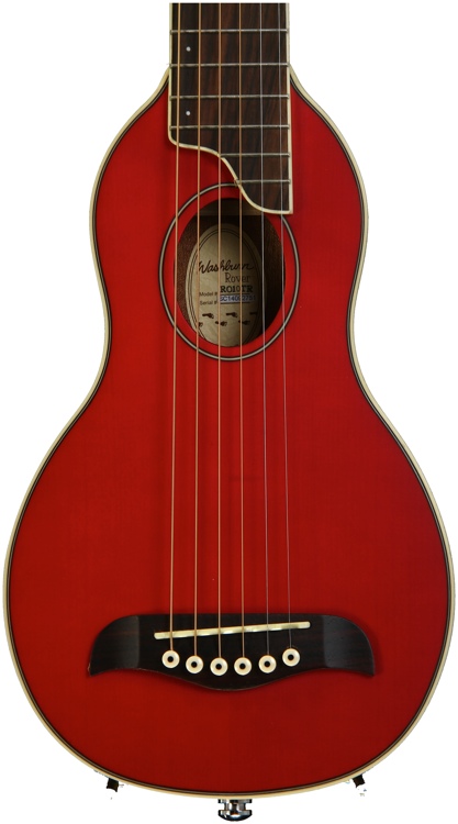 Washburn RO10 Rover Travel Guitar - Red | Sweetwater