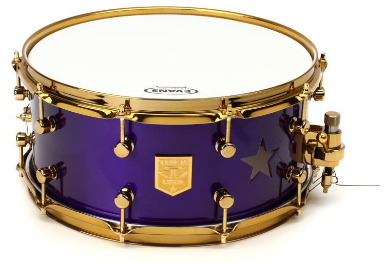 Trick Drums Aluminum Snare Drum - 6.5 x 14 inch - Candy Apple Purple ...