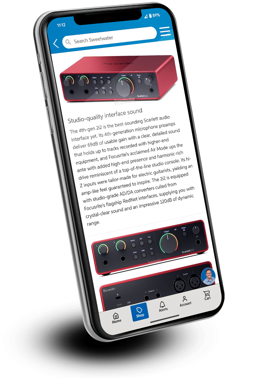 Sweetwater Mobile App | Sweetwater.com