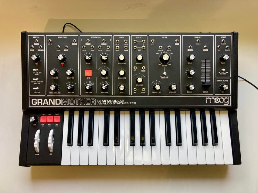Used Moog Grandmother Semi-Modular Analog Synthesizer and Step ...