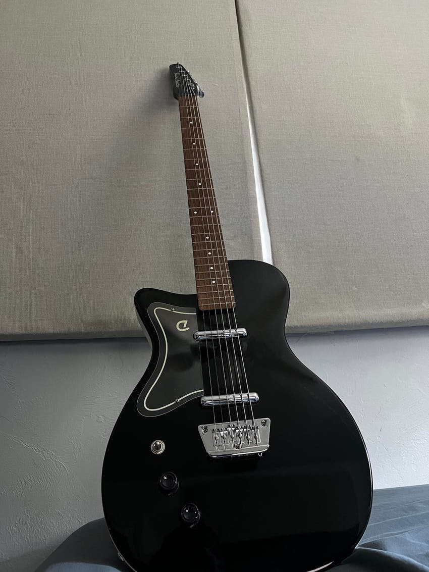 Used Danelectro Baritone Left-handed Electric Guitar - Black ...