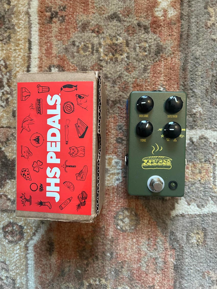 Used JHS Muffuletta 6-way Fuzz Pedal - Army - Sweetwater's Gear Exchange