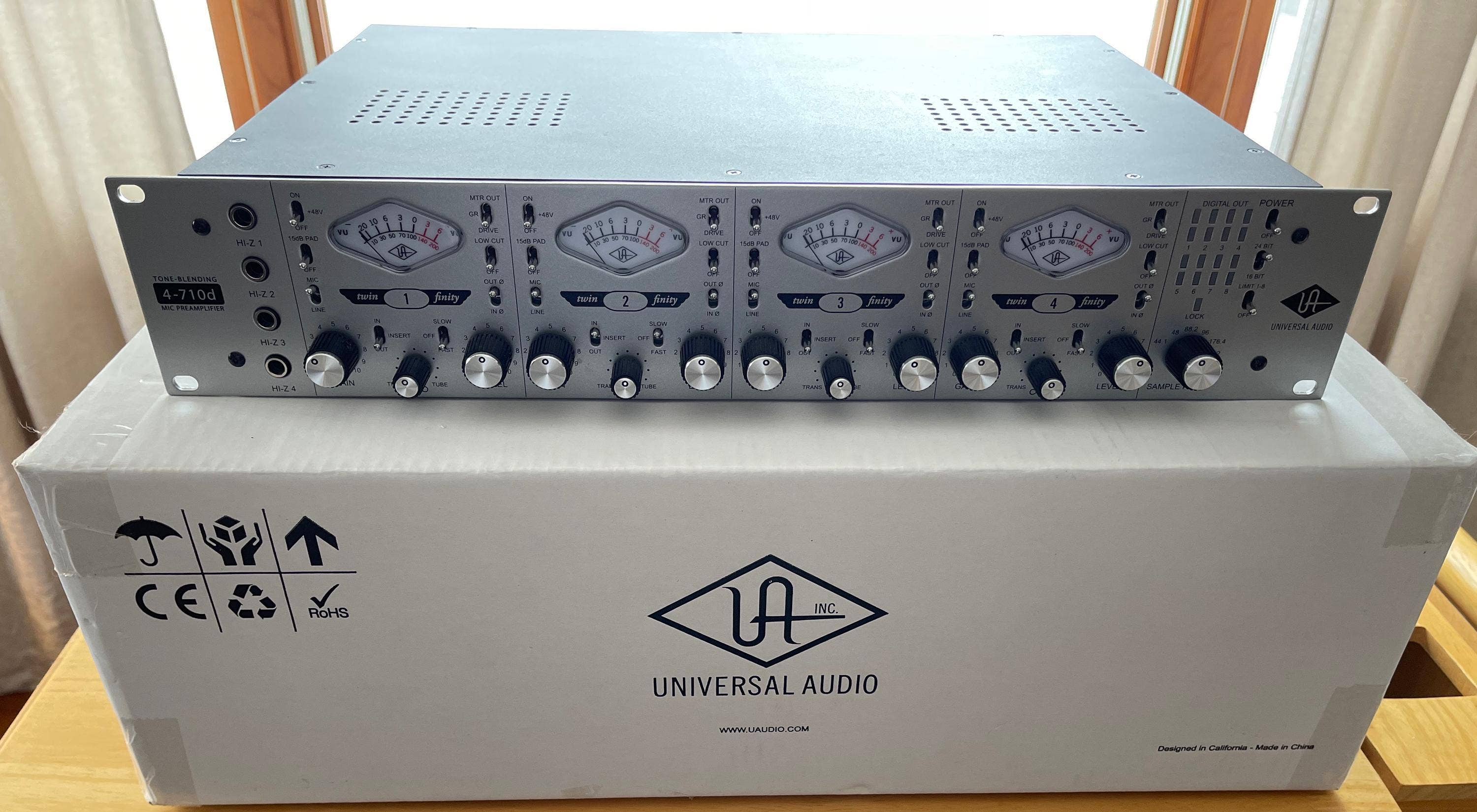 Used Universal Audio 4-710d 4-channel Microphone Preamp & Compressor | Sweetwater Gear Exchange