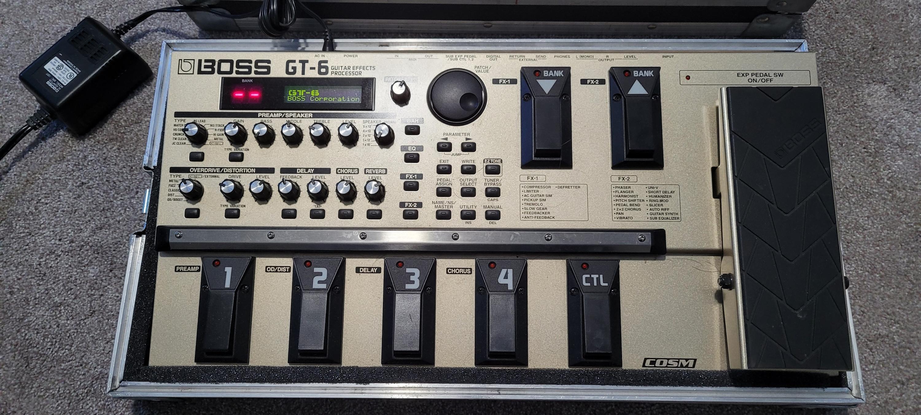 Used Boss GT-6 with road case - Sweetwater's Gear Exchange