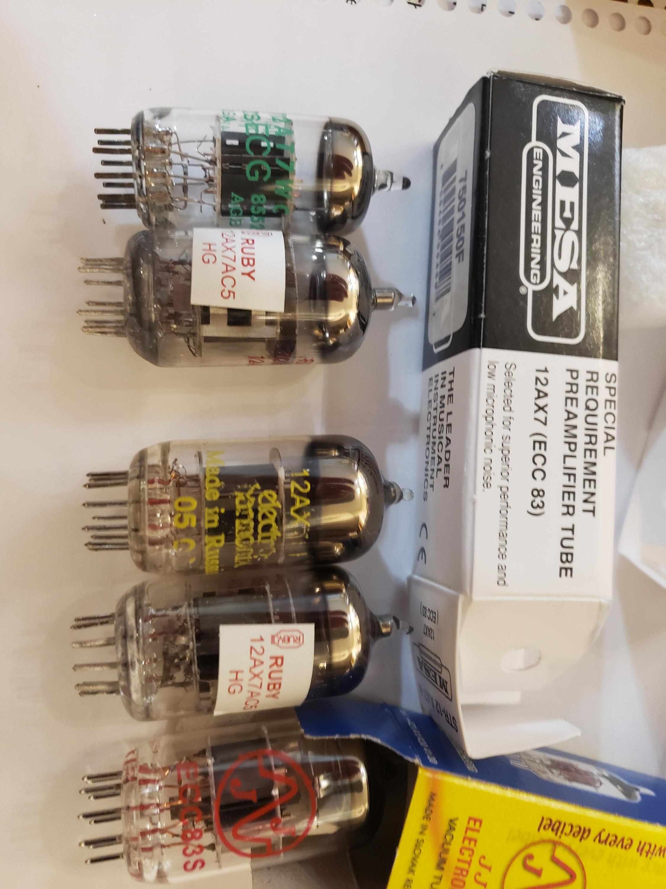Used j-n-j Preamp tubes Mix 5 total - Sweetwater's Gear Exchange