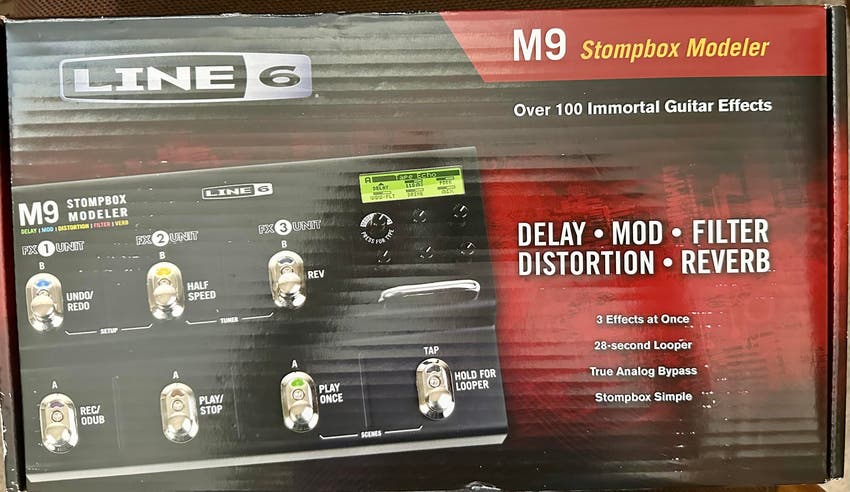 Used Line 6 M9 Stompbox Modeler Pedal with EX-1 Expression Pedal ...