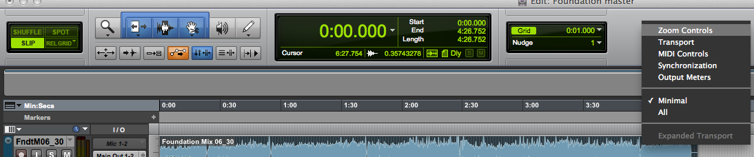 How to Configure the Edit Window Tool Bar in Pro Tools - InSync