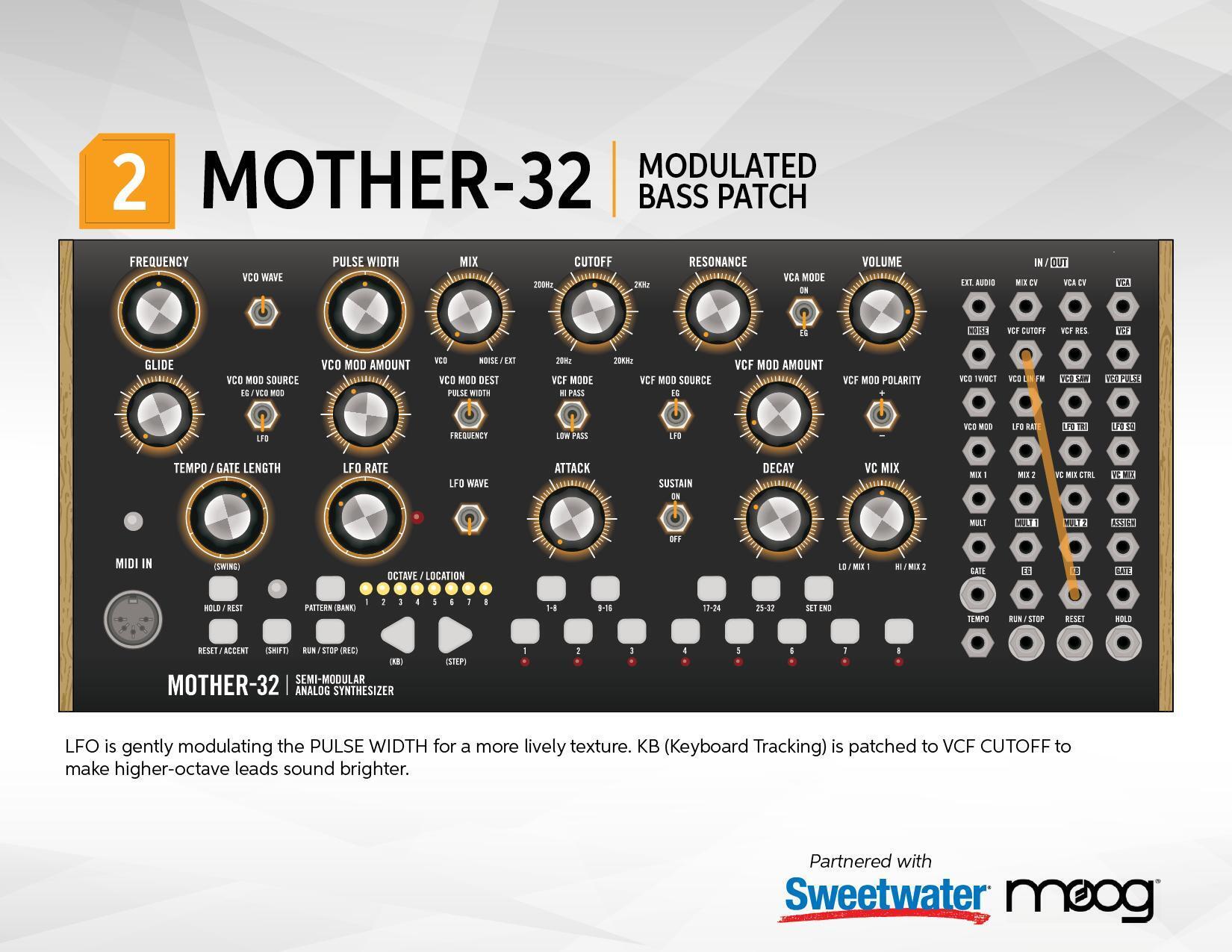 Moog Mother-32 Patch Sheets with Videos - InSync