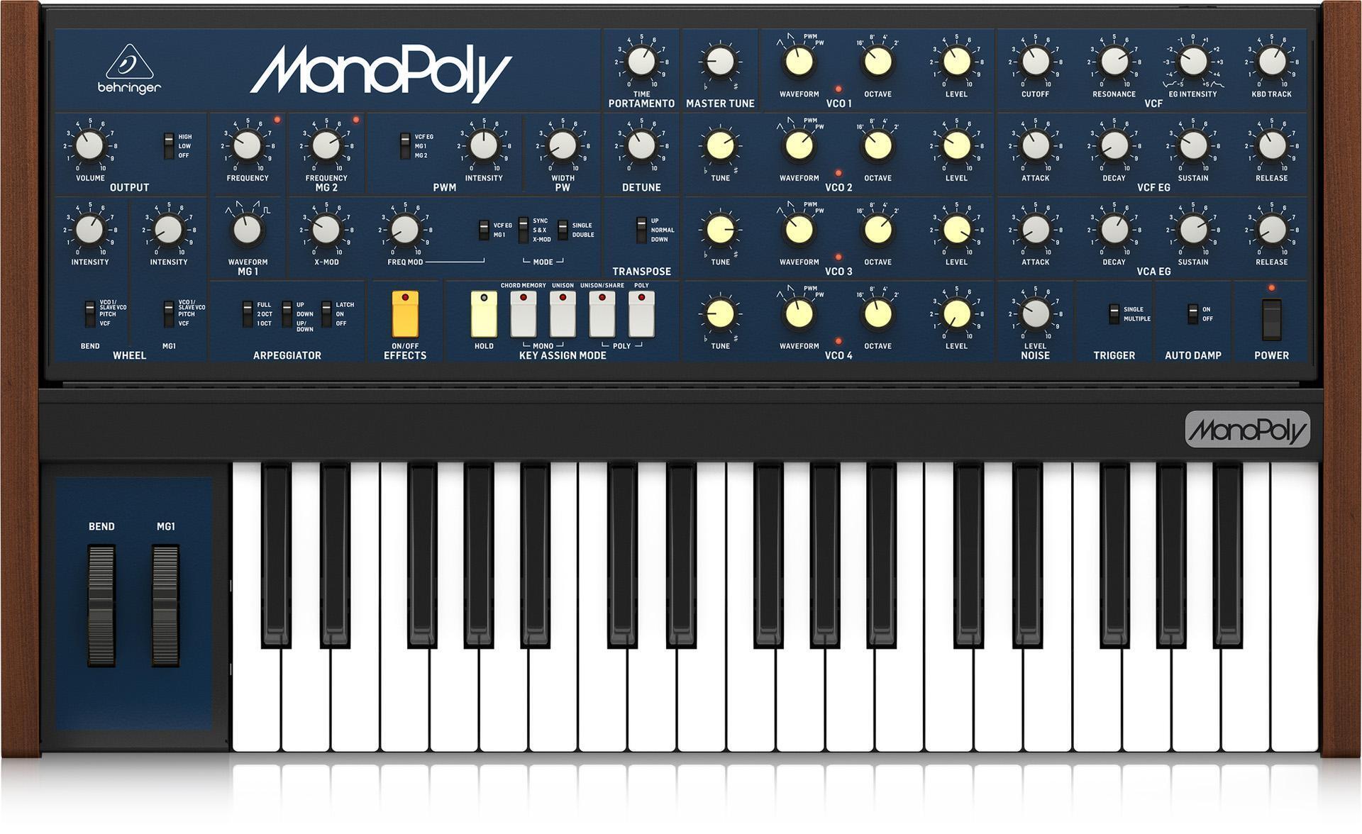 Take a Look: Behringer's MonoPoly 4-voice Analog Synthesizer - InSync