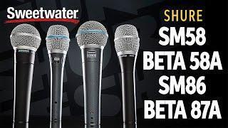 Shure Handheld Vocal Mics Compared: SM58 vs. Beta 58A vs. Beta 87A vs. SM86 - InSync