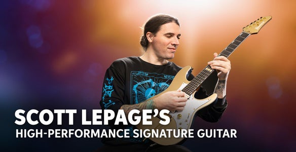 Ibanez KRYS10 Scott LePage Signature Electric Guitar - Gold | Sweetwater