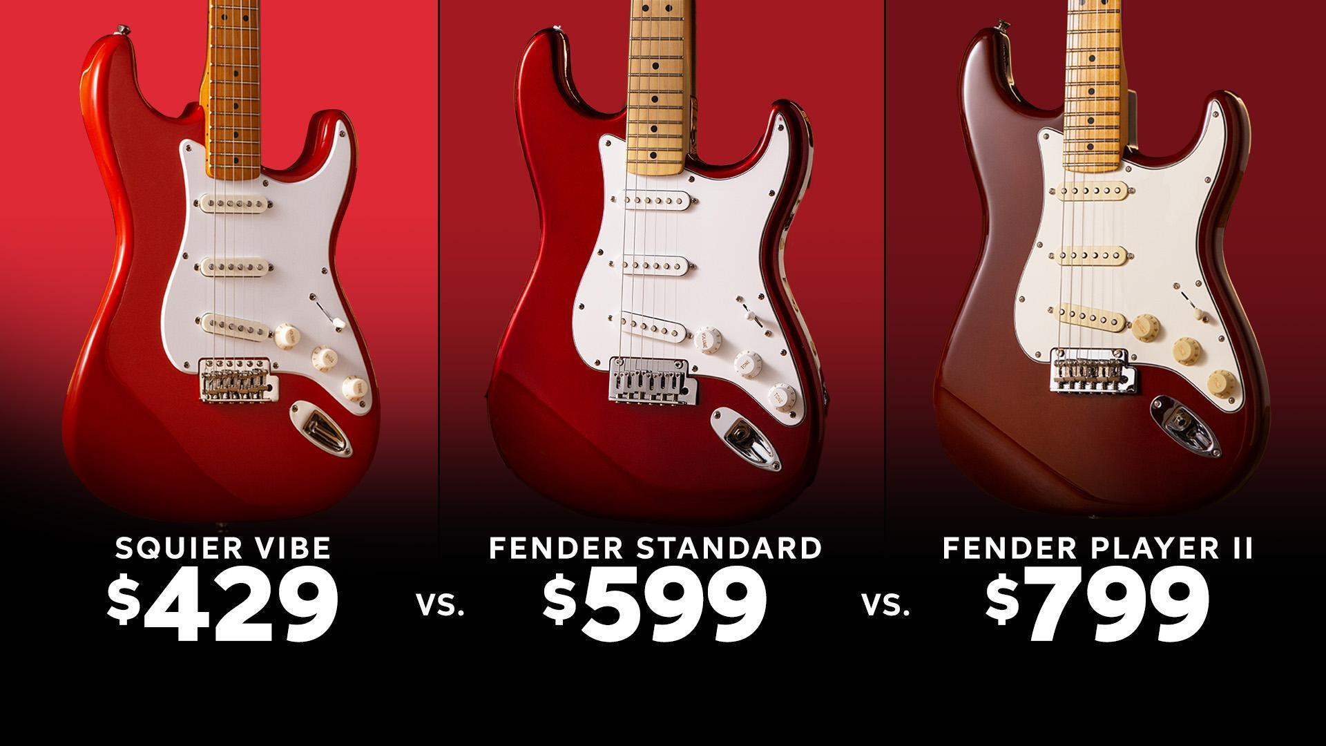 Fender Standard vs. Fender Player II vs. Squier Classic Vibe Series ...