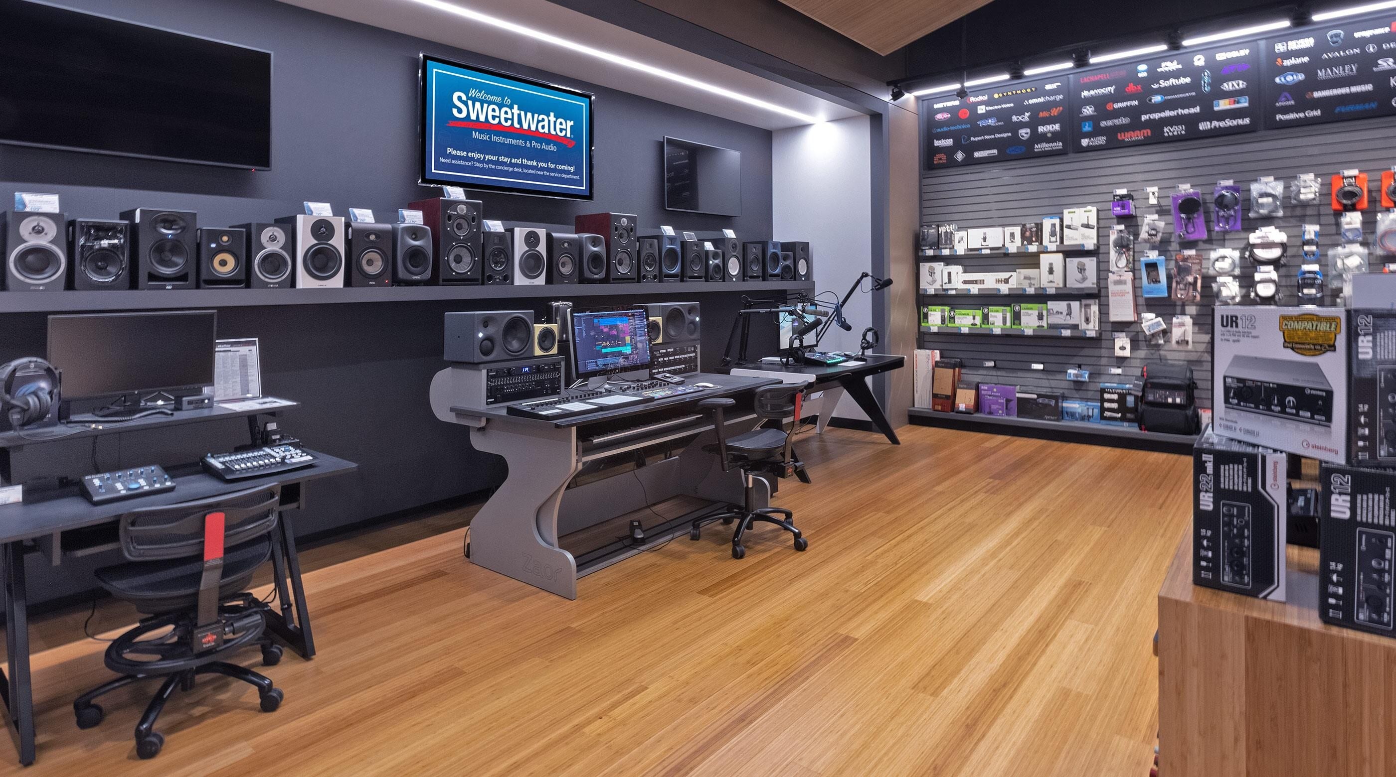 Studio and Recording Room at the Sweetwater Music Store | Sweetwater.com