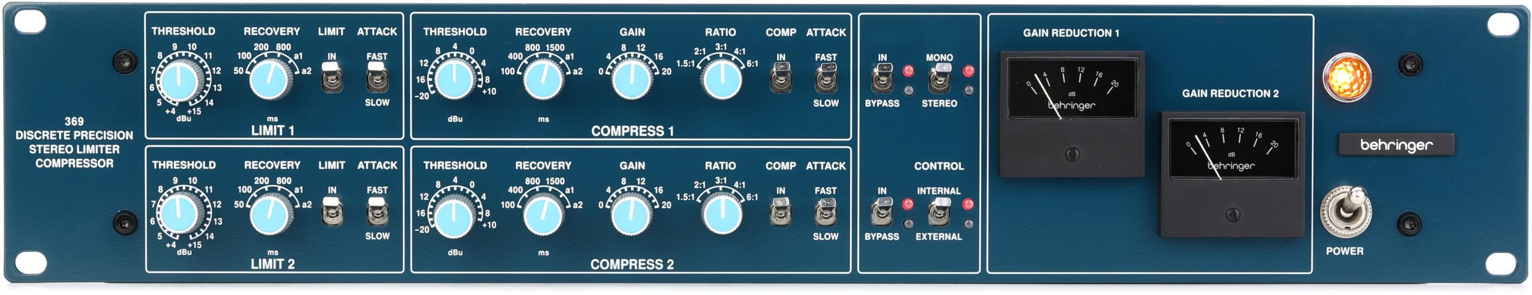 Behringer 369 2-channel Rackmounted Stereo Compressor | Sweetwater