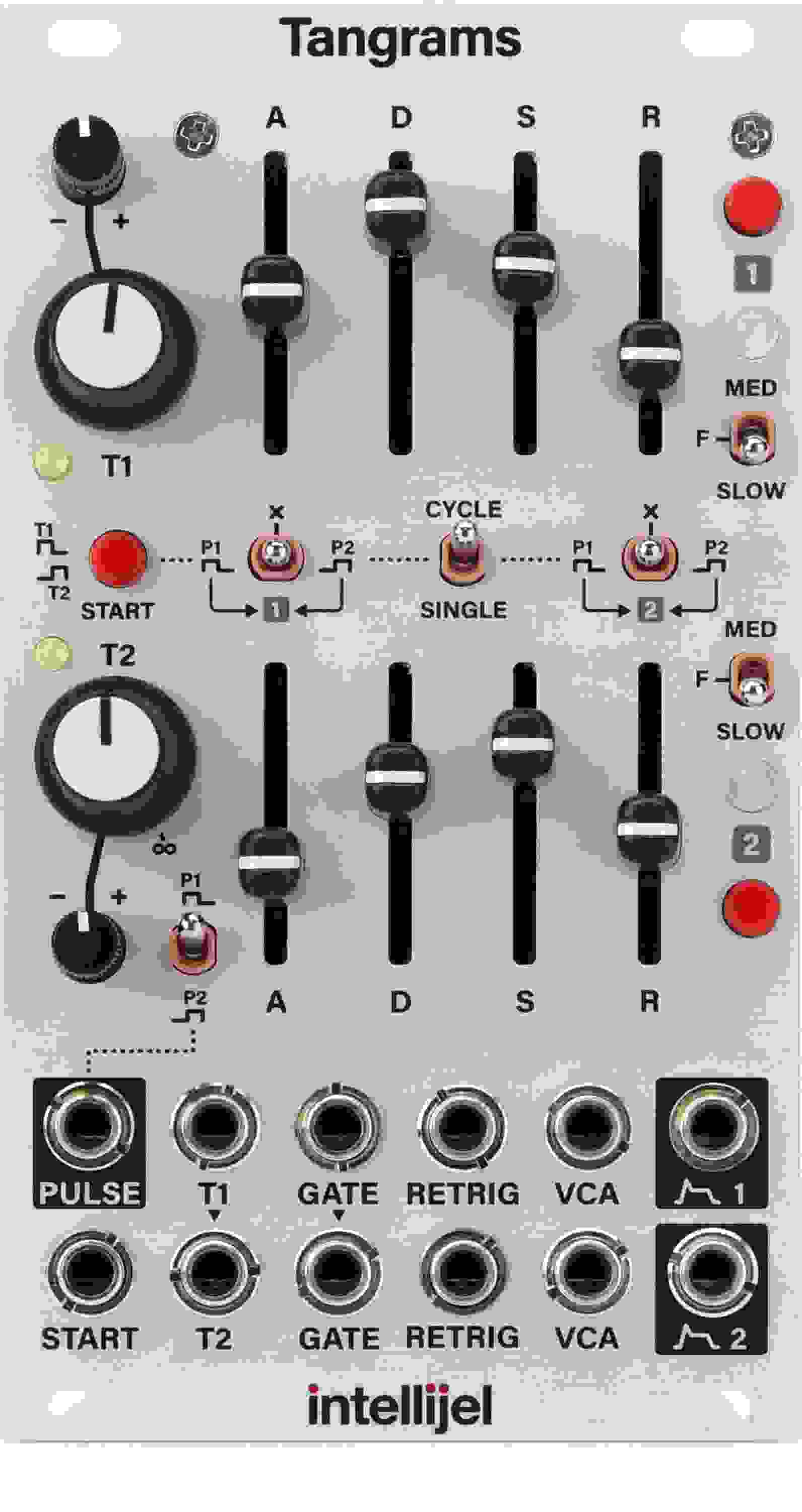 Intellijel Tangrams Multimode Dual ADSR Envelope Generator Eurorack ...