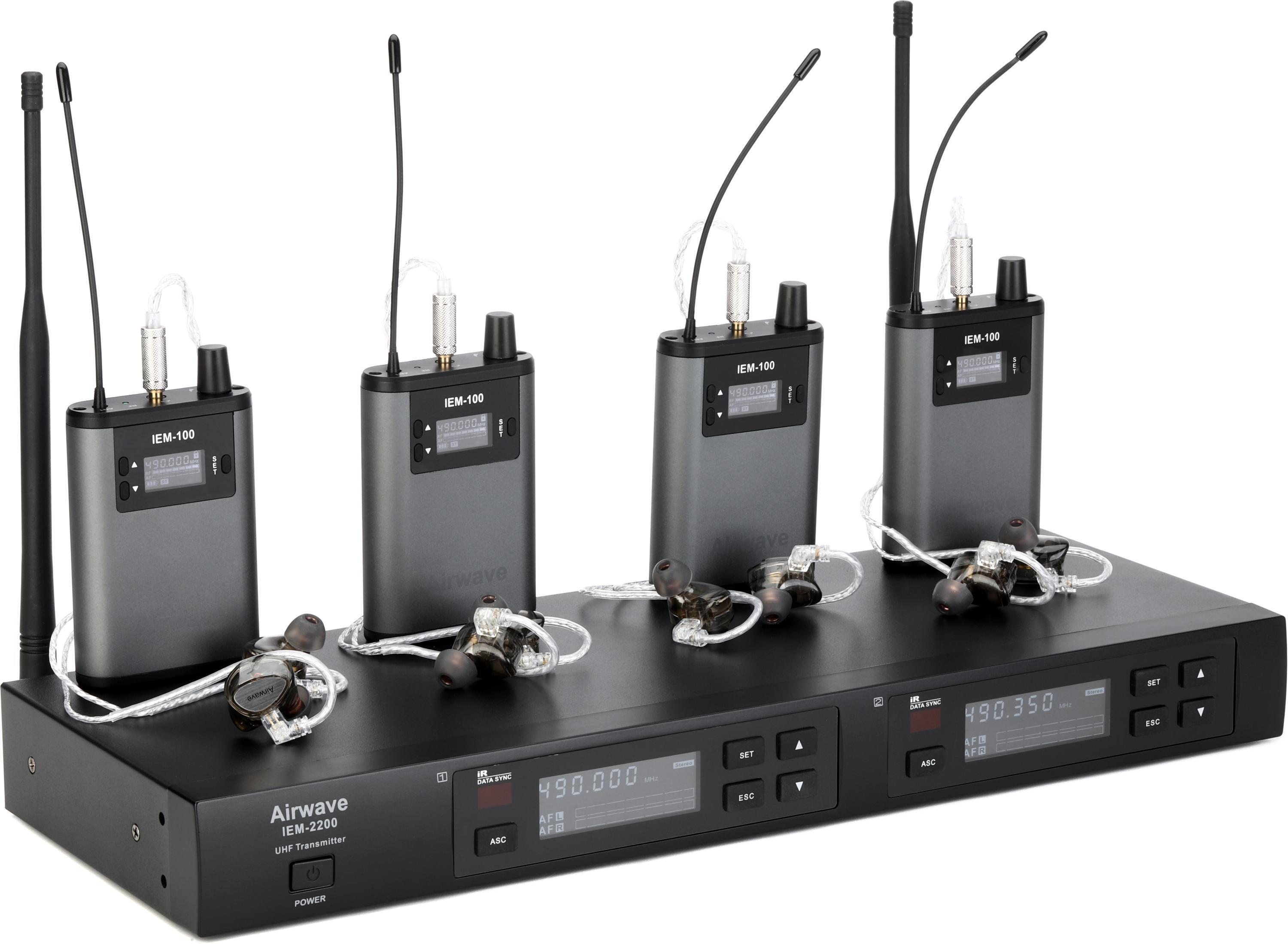 Airwave Technologies IEM-2200-QUAD Wireless In-ear Monitoring System ...
