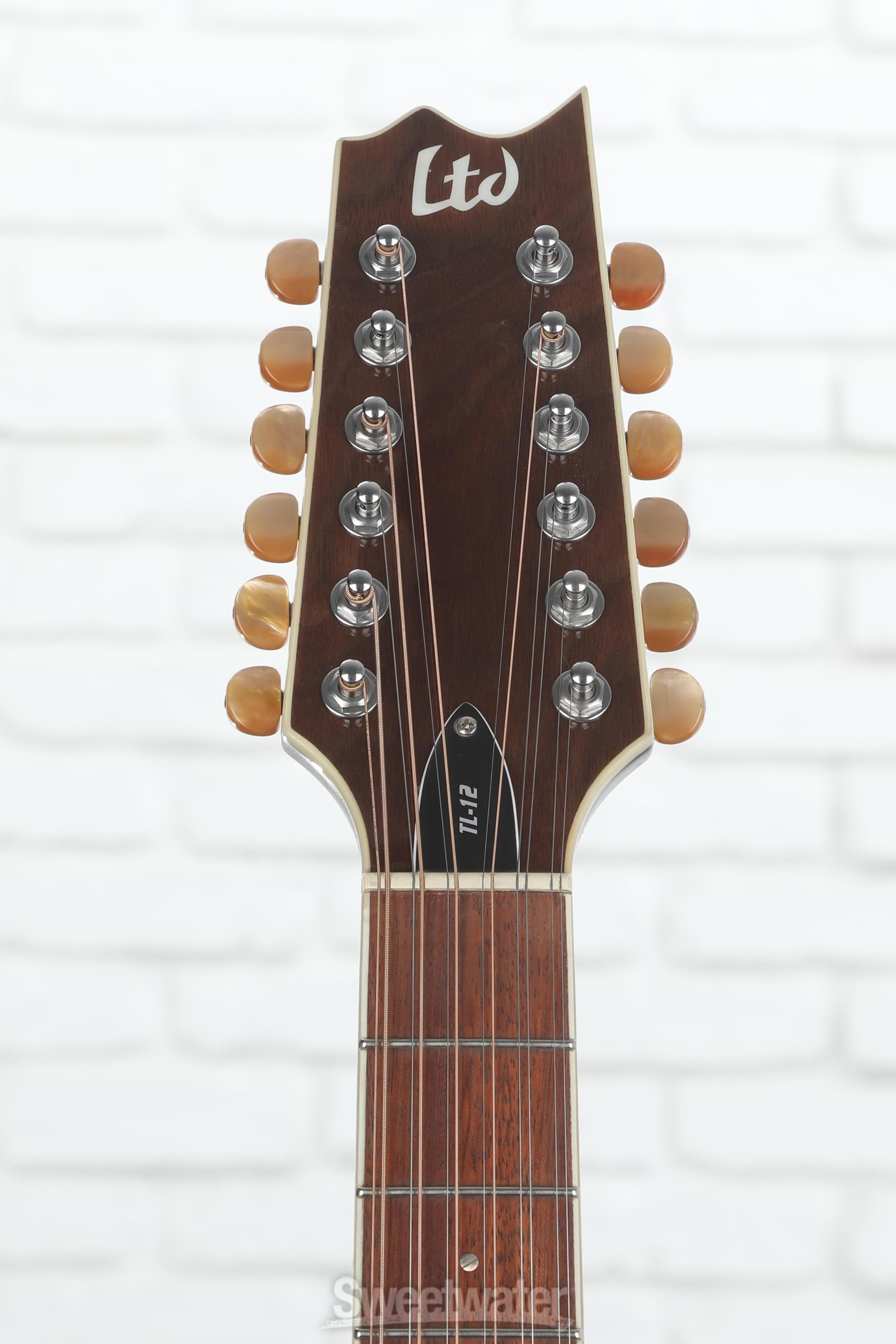 ESP LTD TL-12 12-string Acoustic-electric Guitar - Black | Sweetwater