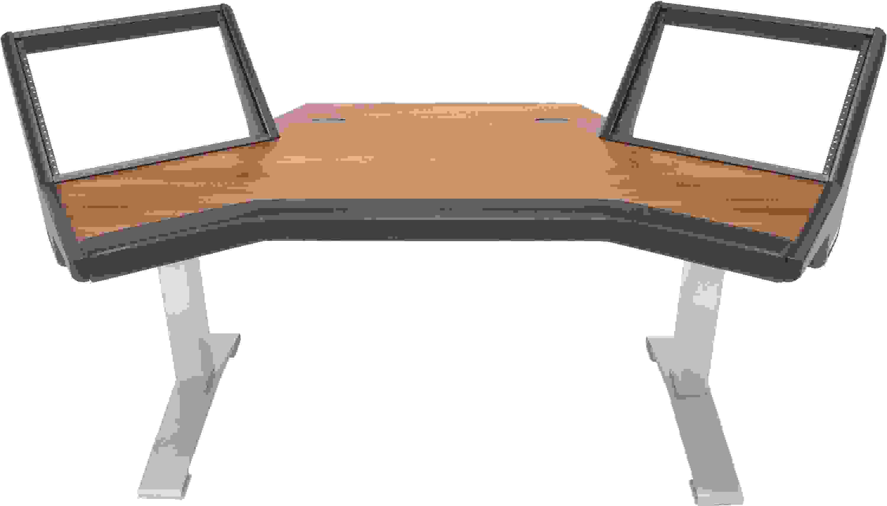 Argosy Halo Base Workstation Desk with Mahogany Veneer Desktop | Sweetwater