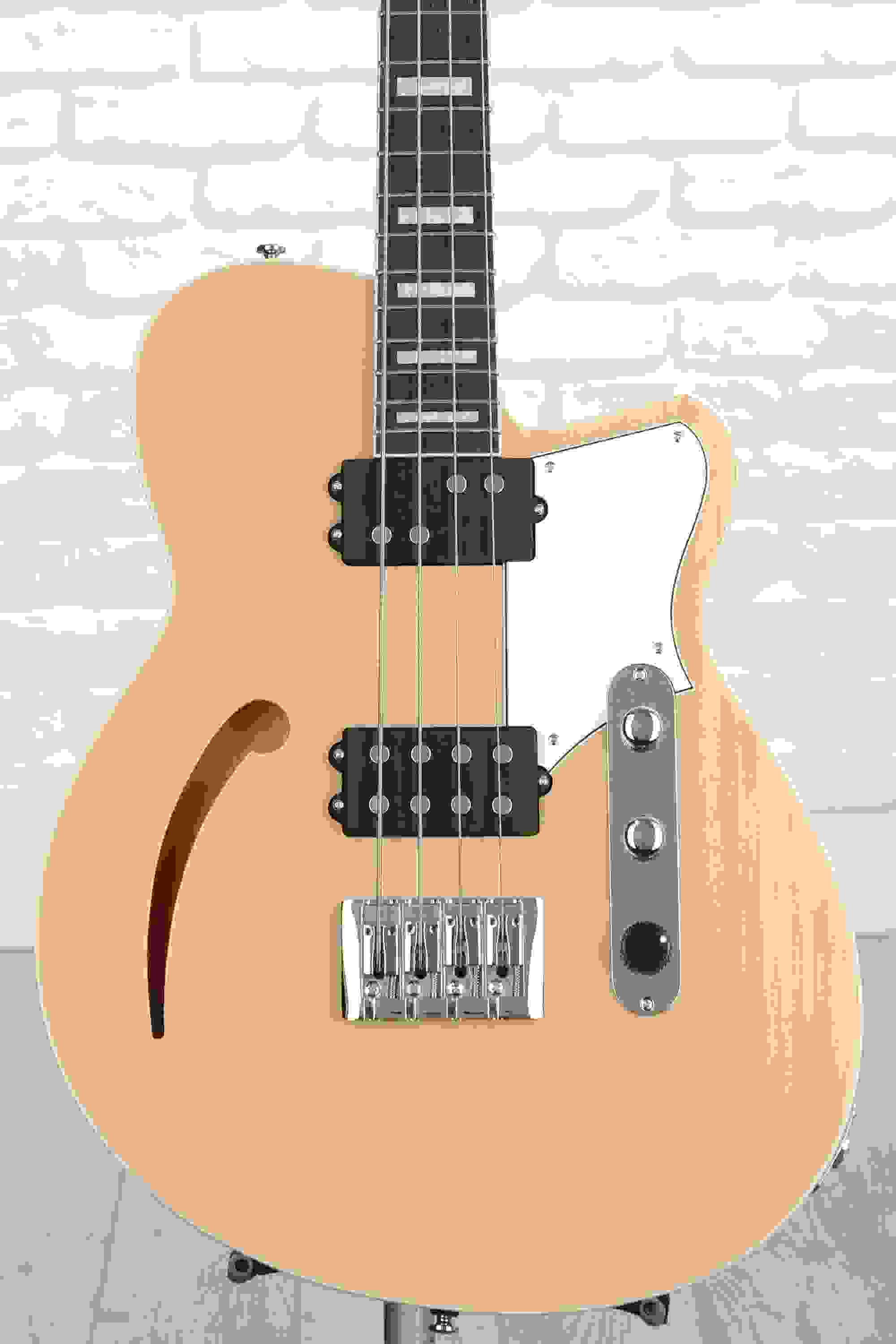 Reverend Dub King Semi Hollow Bass Guitar Natural Sweetwater