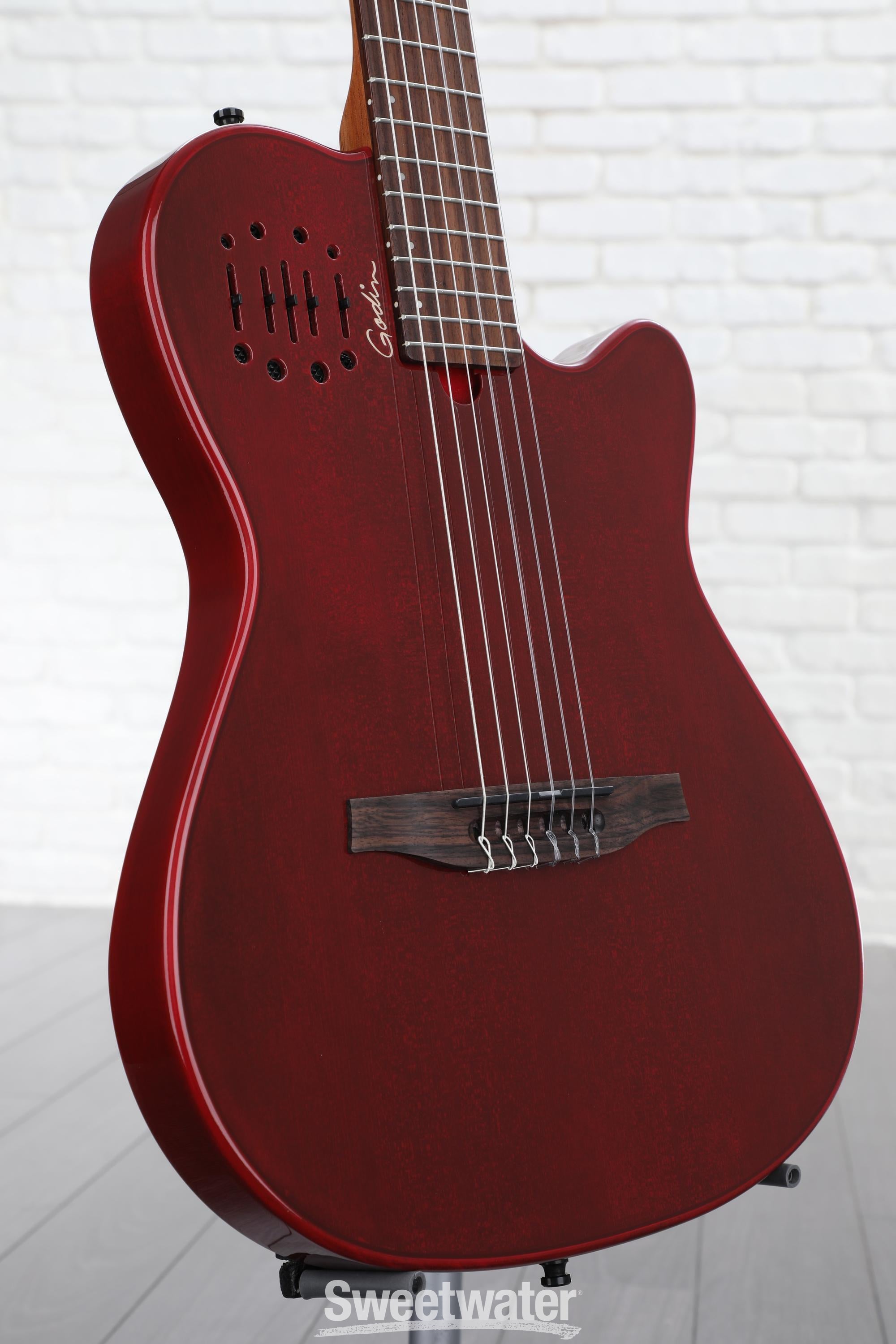 Godin Multiac Mundial Nylon Acoustic-electric Guitar - Aztek Red ...