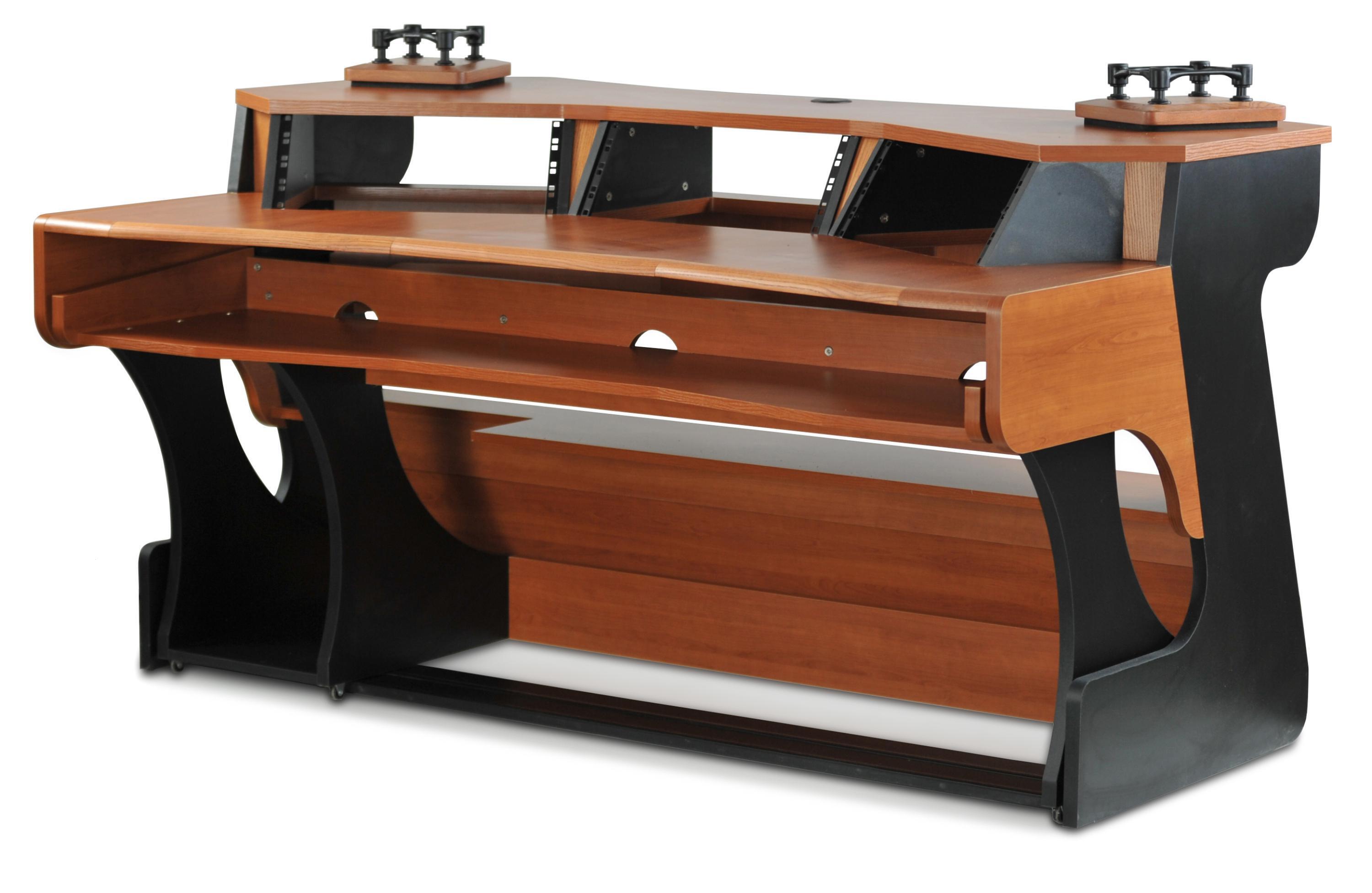 Zaor MIZA X2 Workstation Desk - Black Cherry | Sweetwater