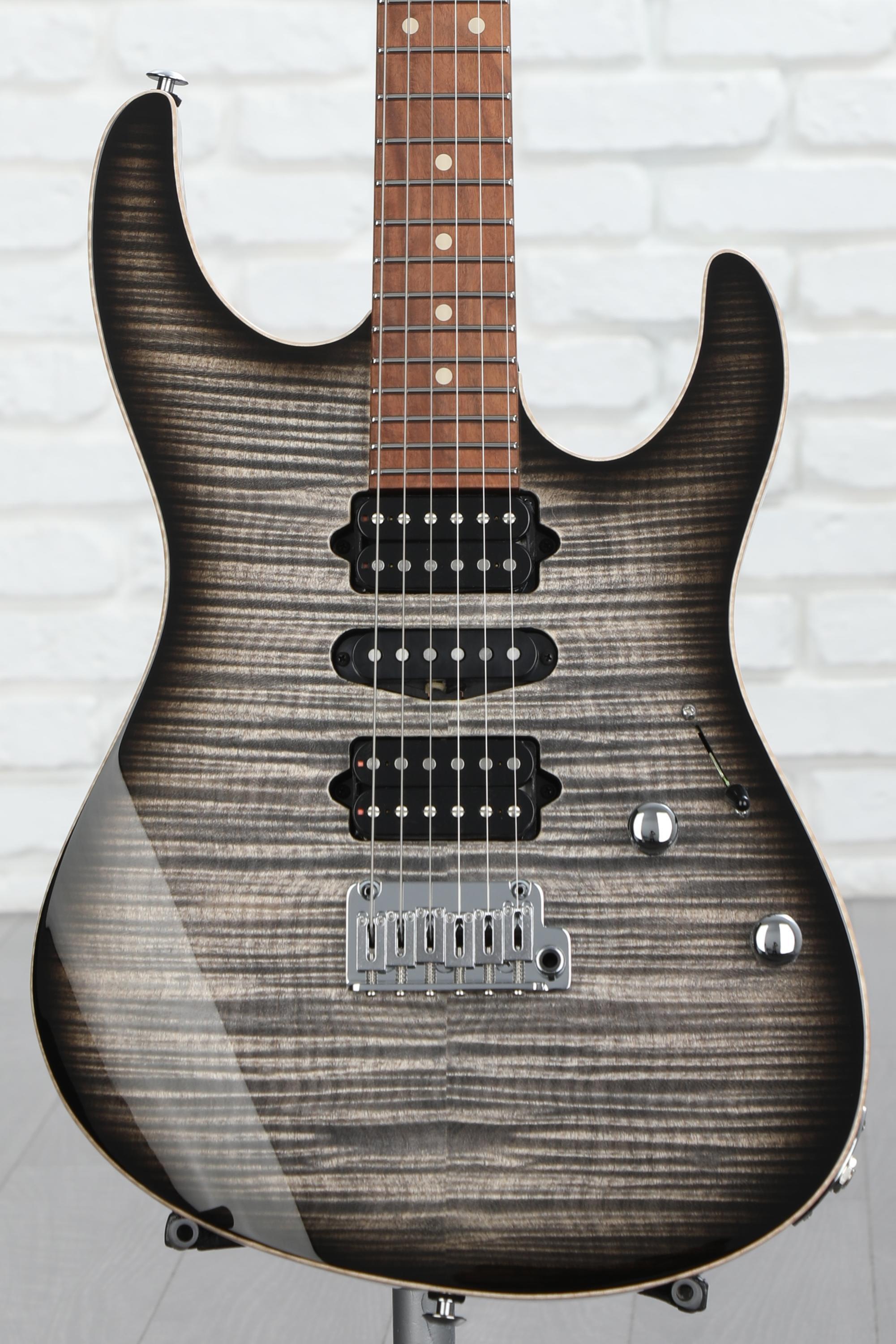 Suhr Modern Plus Electric Guitar - Trans Charcoal Burst | Sweetwater