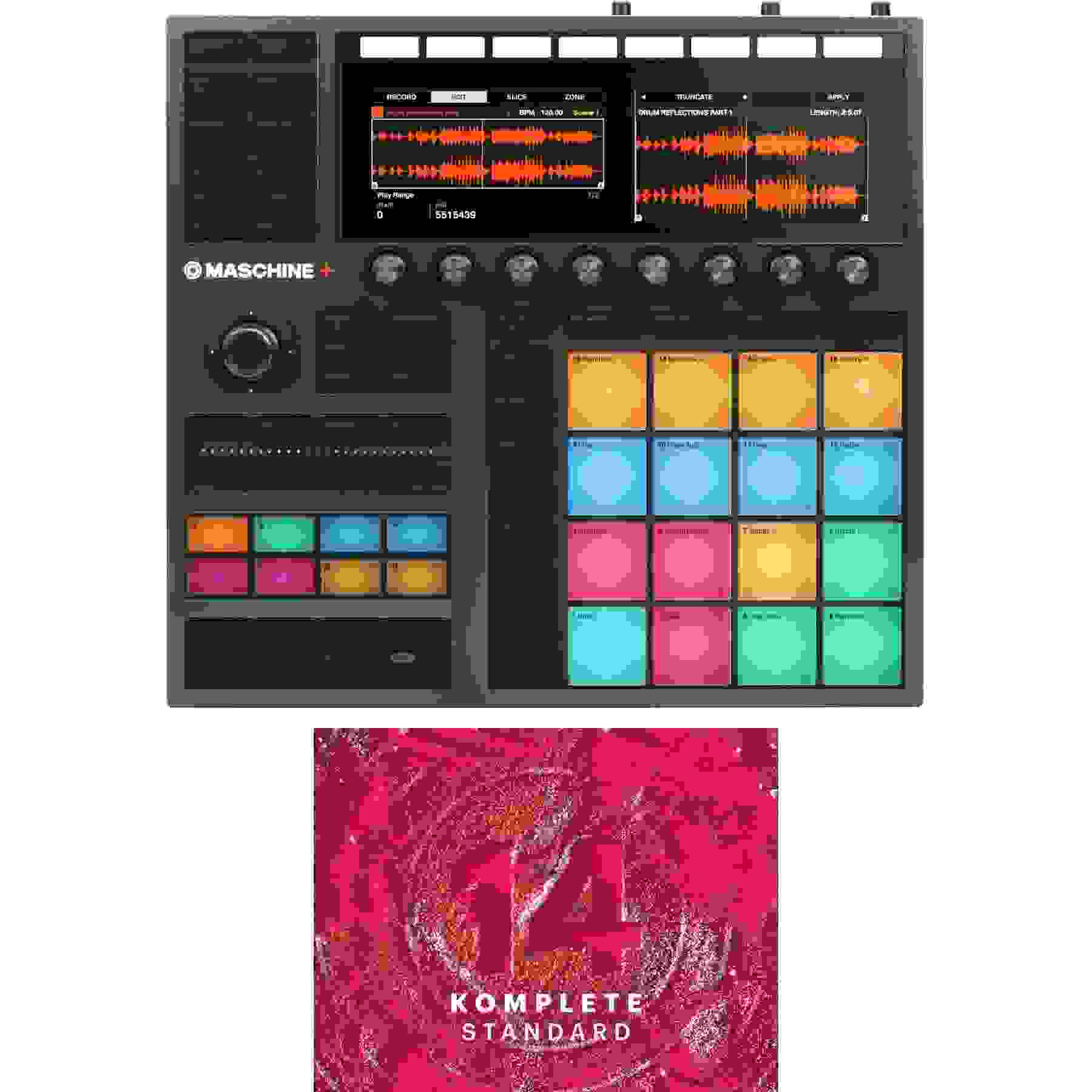 Native Instruments Maschine Plus Standalone Production and Performance Instrument with Komplete ...