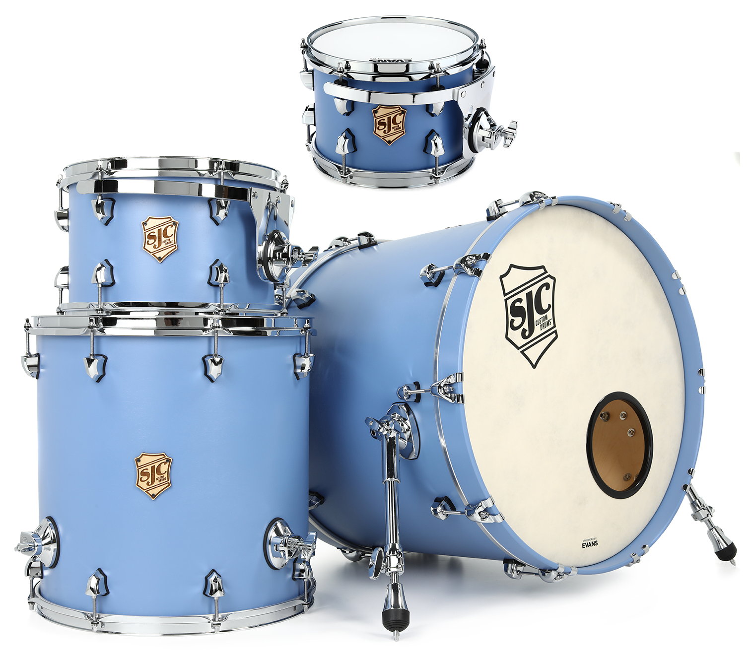 SJC Custom Drums Tour Series 4-piece Shell Pack (Dual Rack Tom ...
