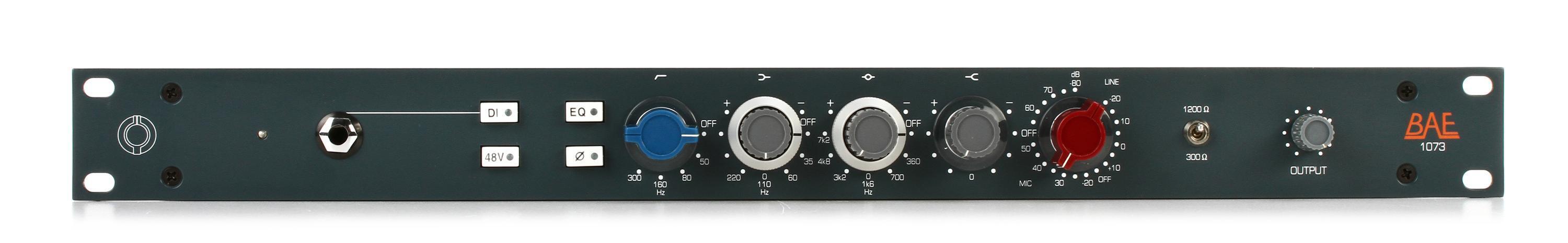 BAE 1073 Rackmount Microphone Preamp & EQ with Power Supply | Sweetwater