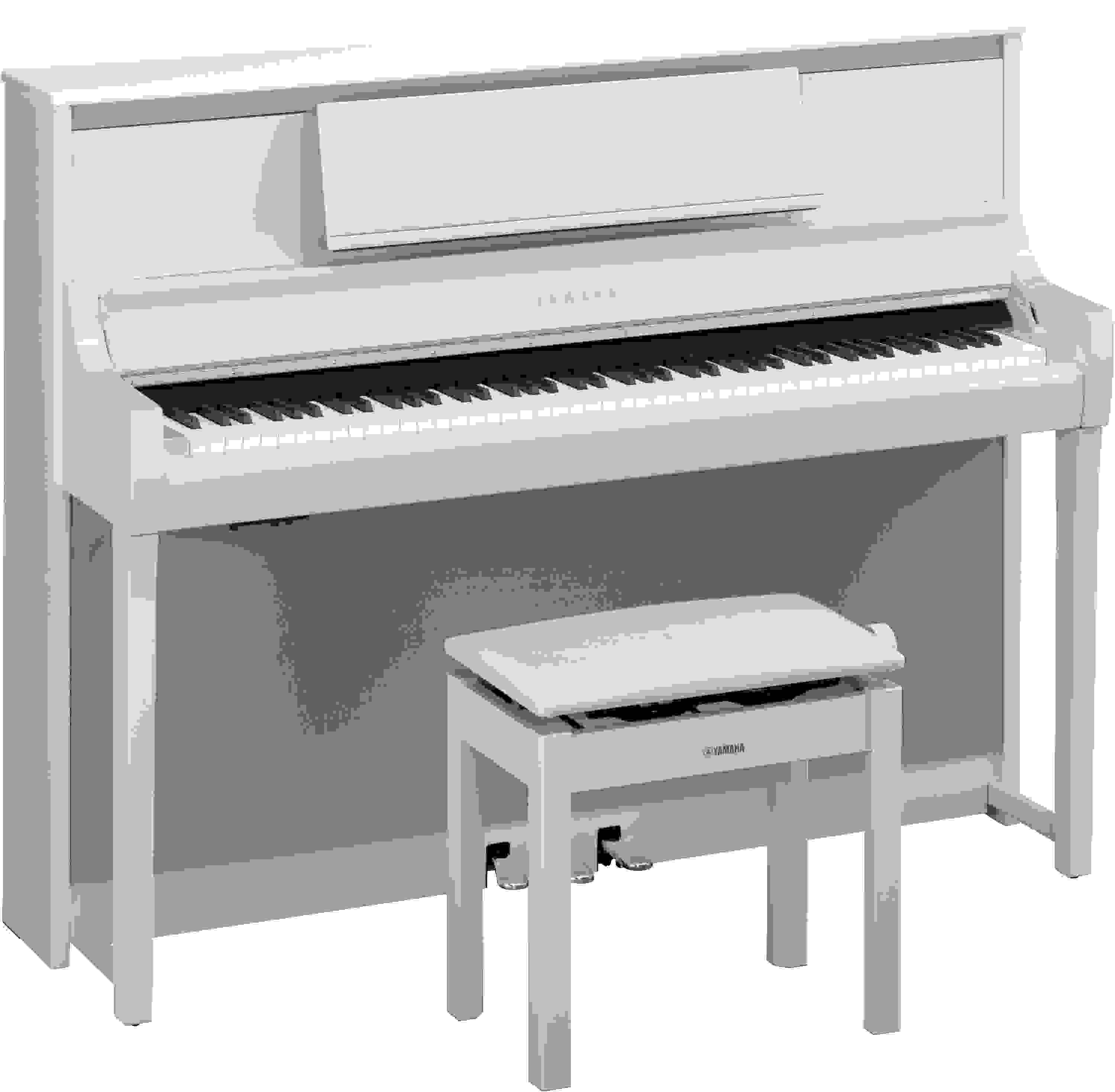 Yamaha Clavinova CSP-295 Digital Upright Piano - Polished White ...