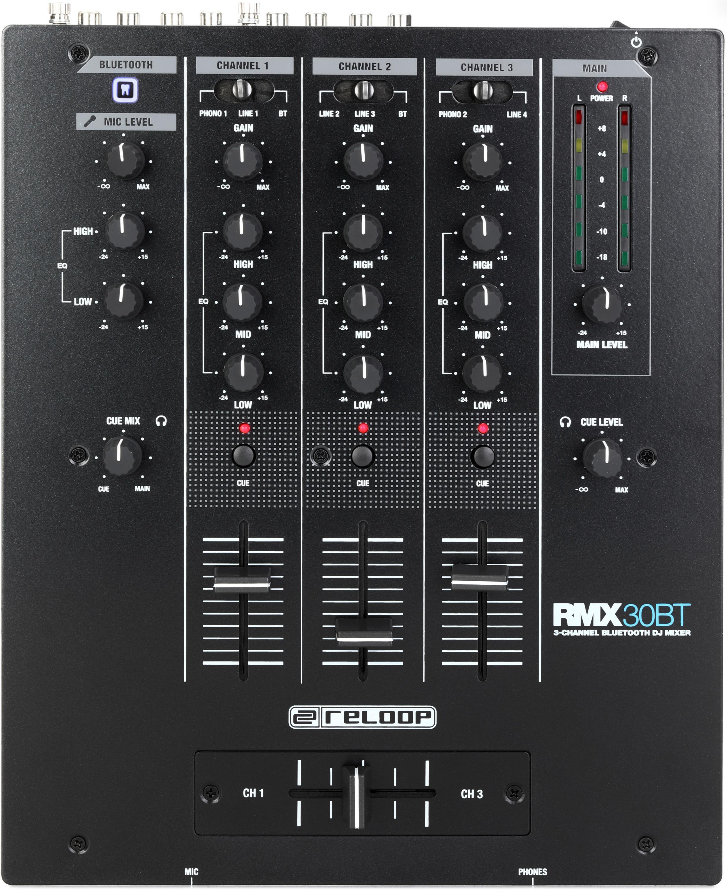 Reloop RMX-30 BT 3-channel Bluetooth DJ Mixer | Sweetwater