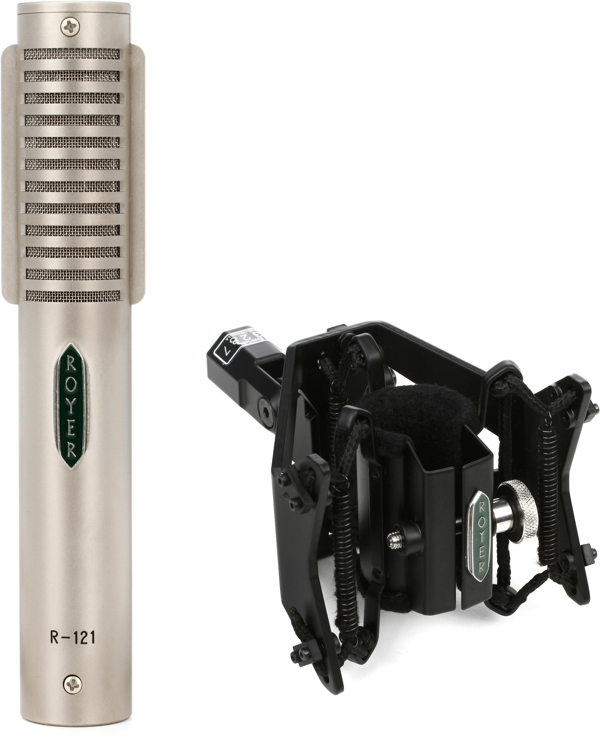 Royer R-121 Studio Ribbon Microphone with RSM-SS1 Sling-Shock ...