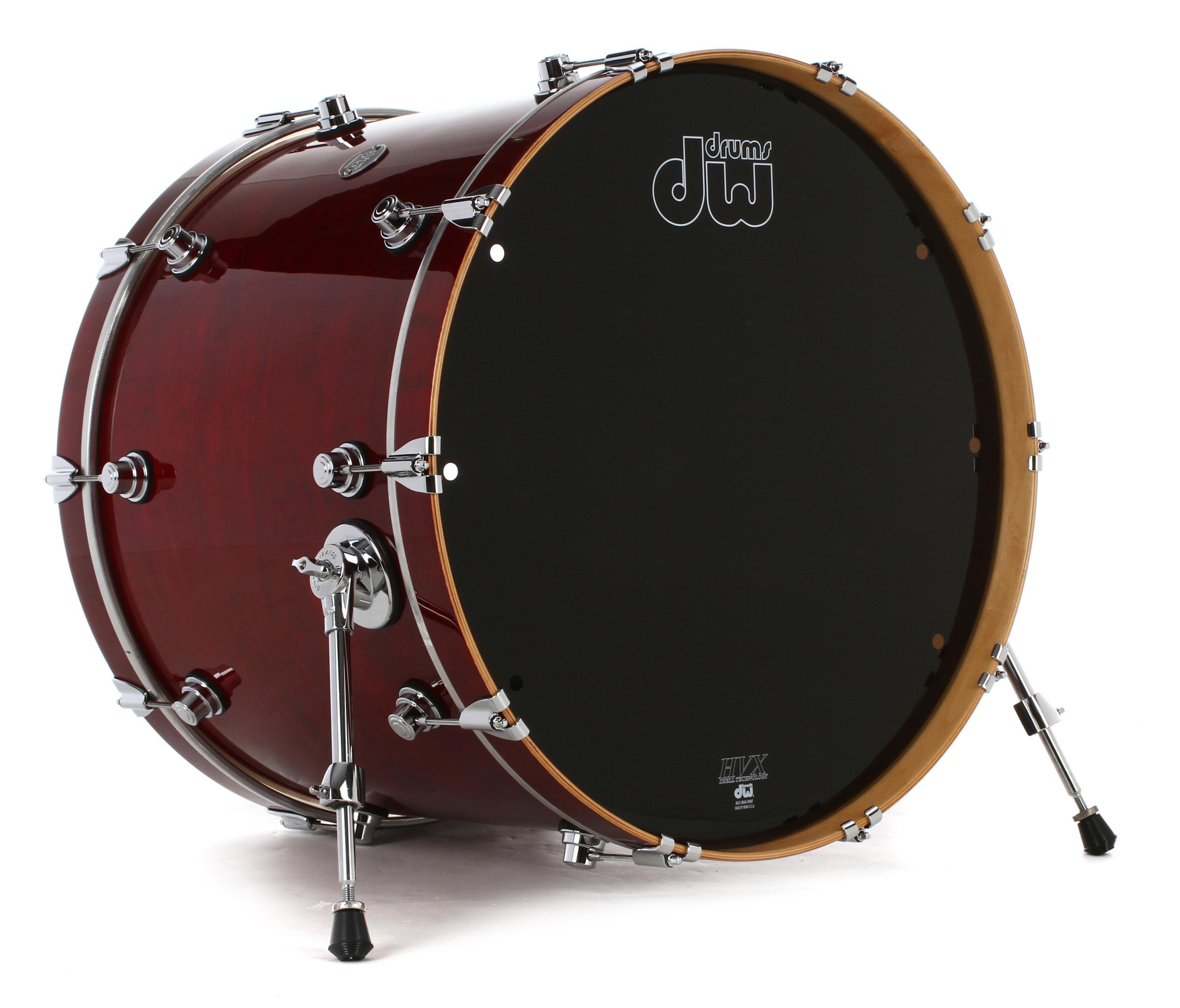 DW Performance Series Bass Drum - 18 x 24 inch - Cherry Stain Lacquer ...