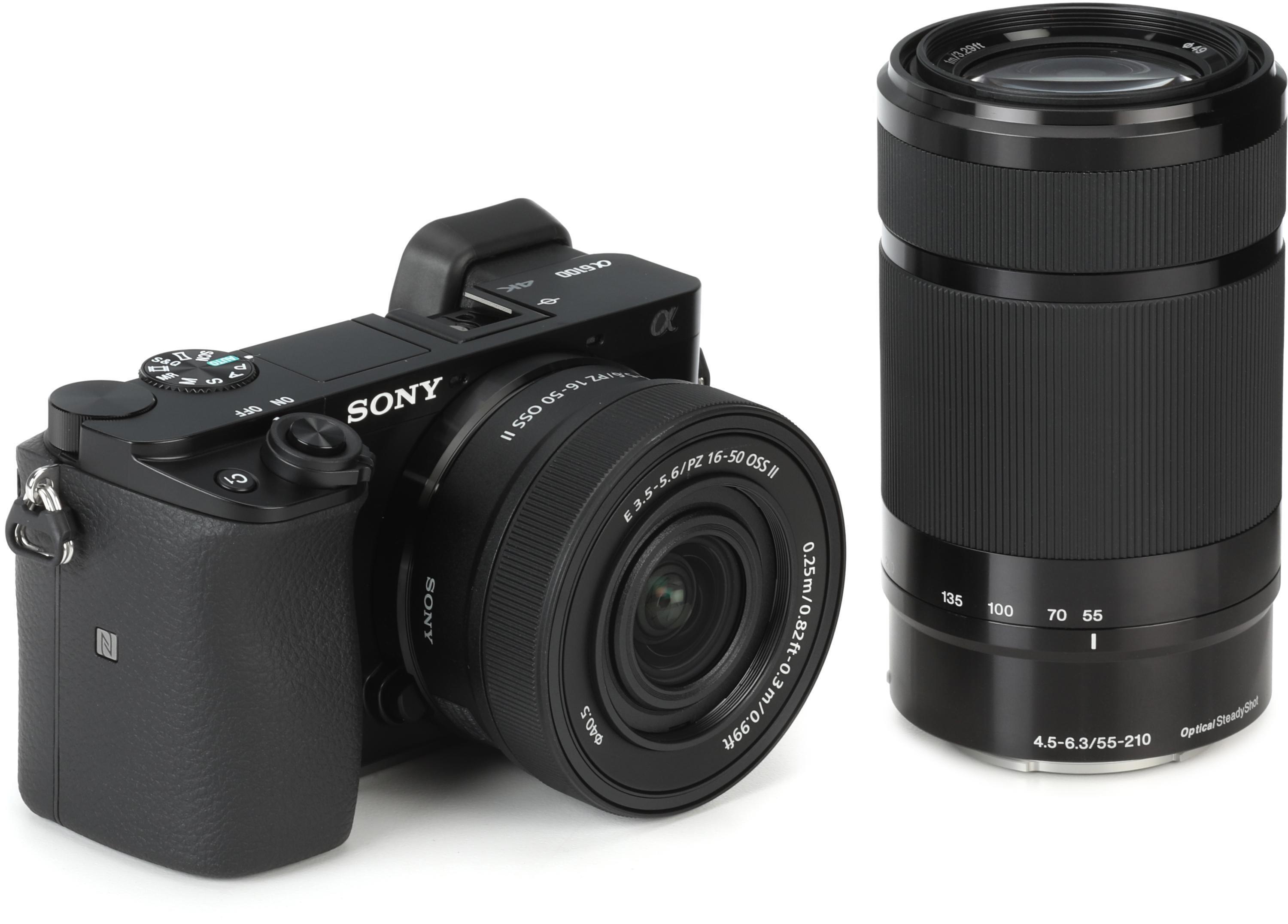 Sony Alpha 6100 Camera Kit with 16-50mm and 55-210mm Lenses | Sweetwater