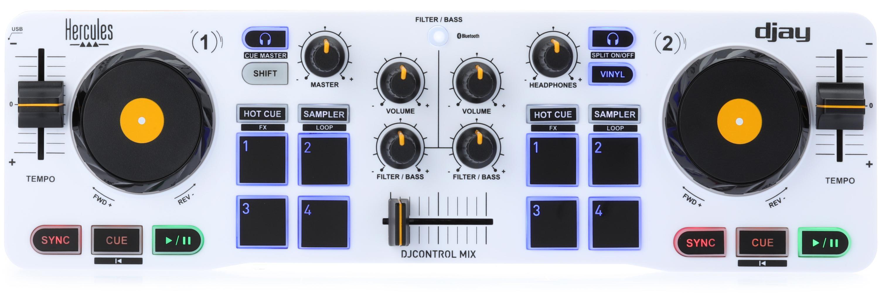 Hercules DJ DJControl Mix 2-channel DJ Controller for iOS and Android ...