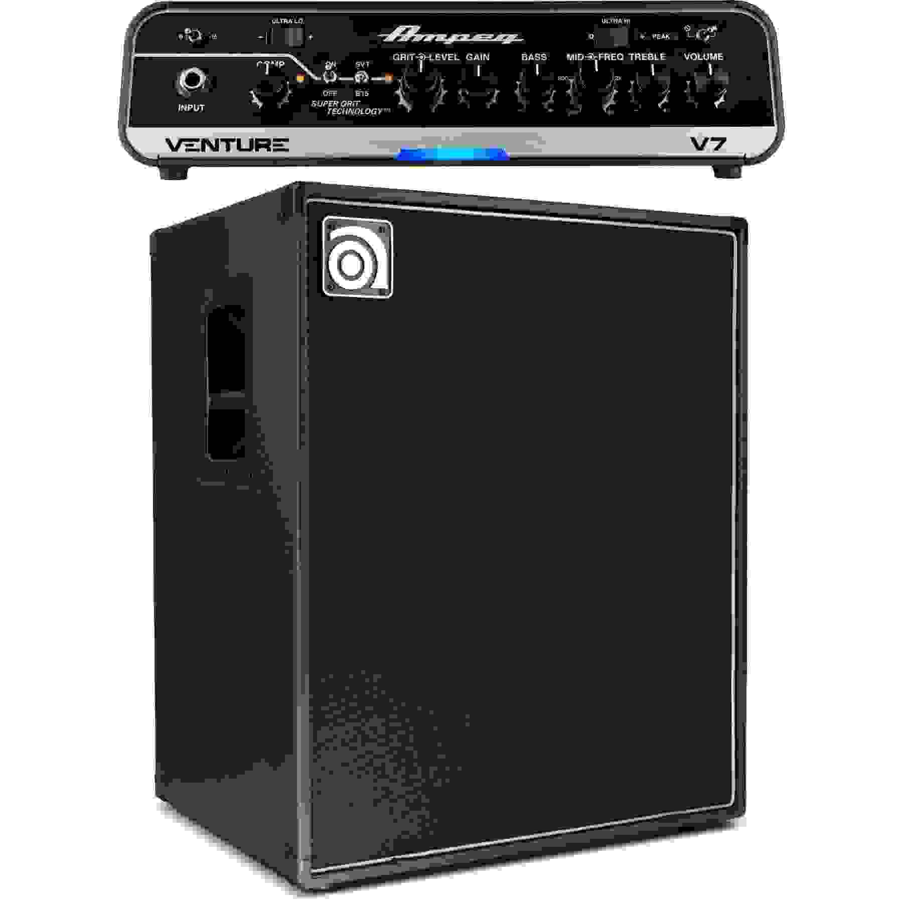 Ampeg Venture V7 700-watt Bass Head and 4x10" Cabinet | Sweetwater