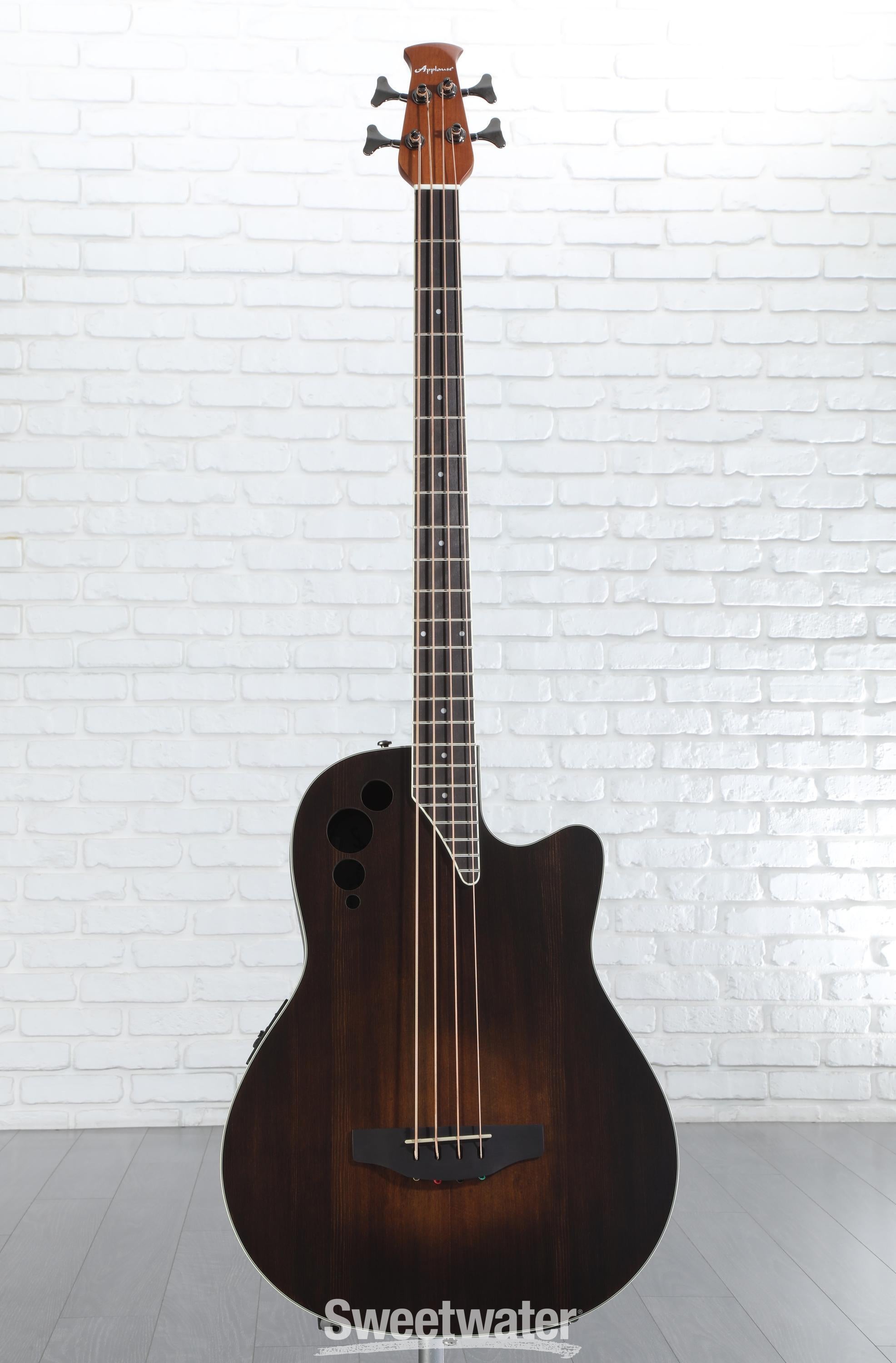 Ovation Applause AEB4-7S Mid-depth Acoustic-electric Bass - Honeyburst ...