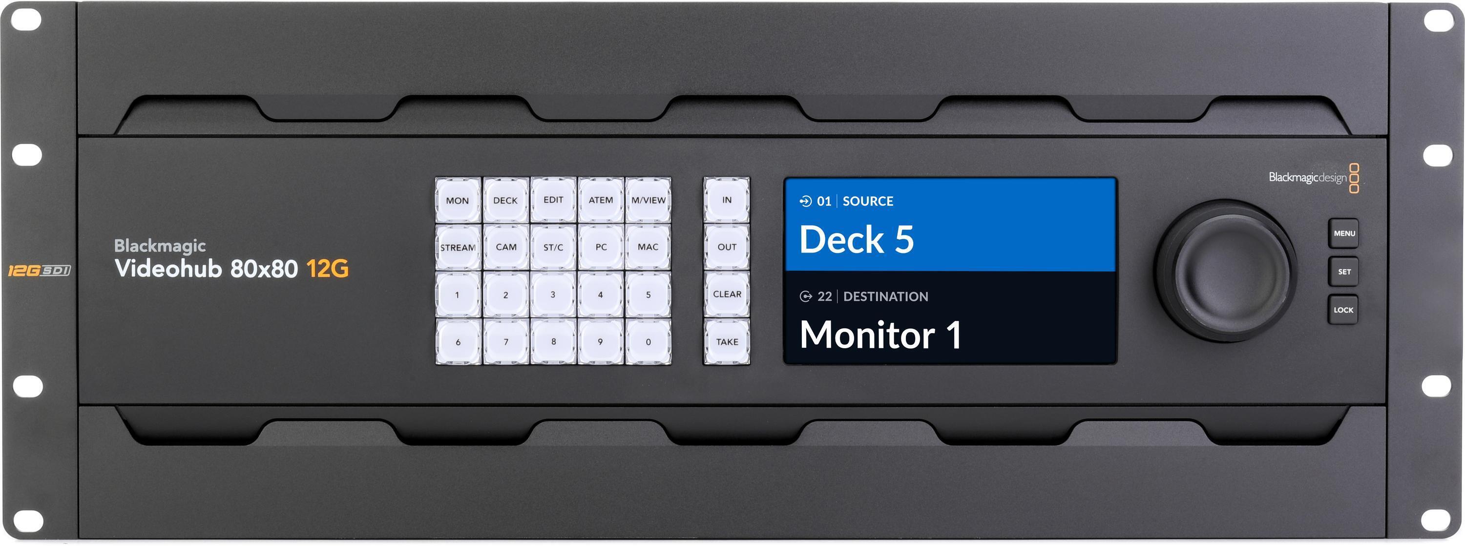 Blackmagic Design Videohub 80x80 12G Video Router | Sweetwater