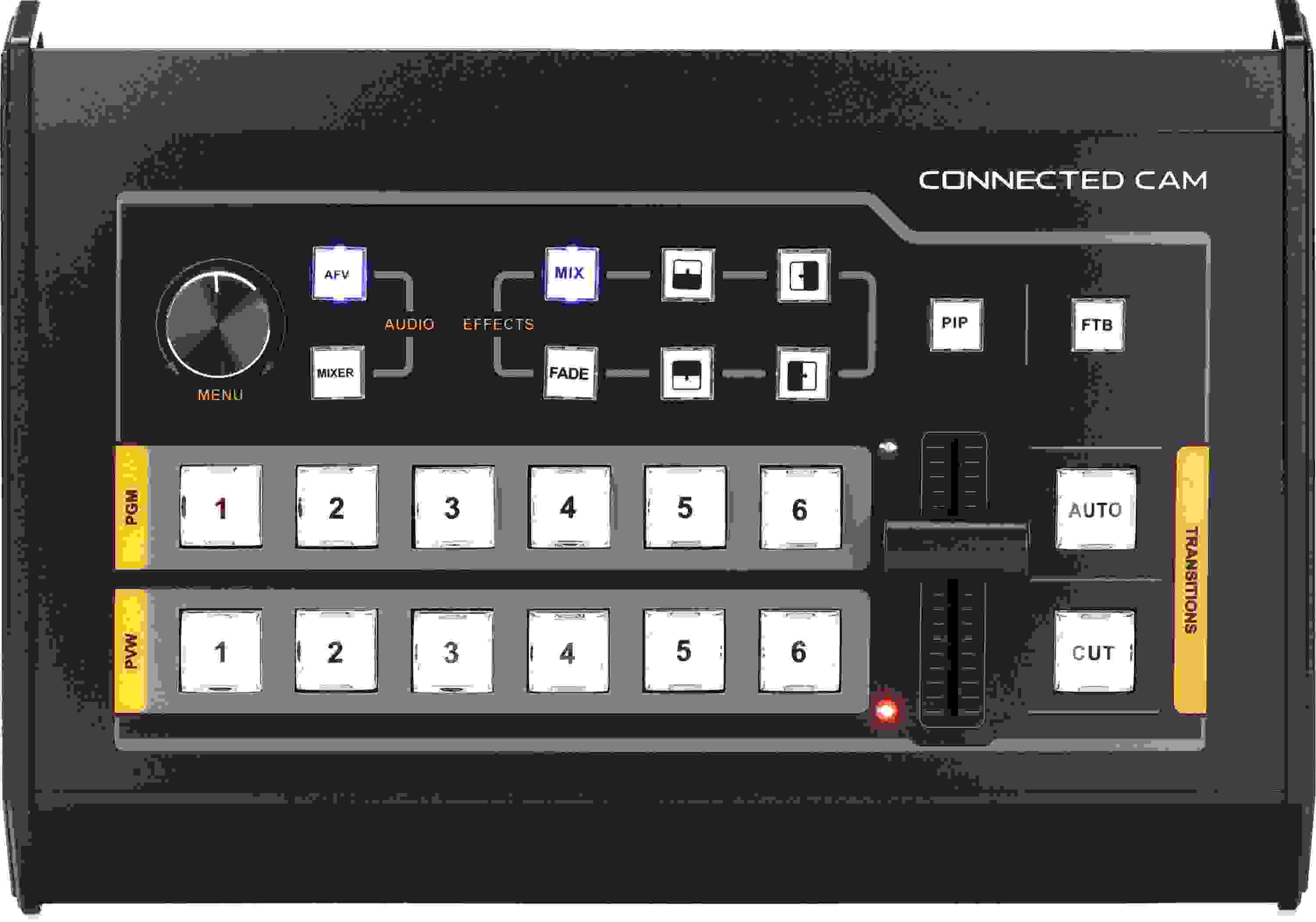 JVC KM-HD6 6 Input HD Desktop Switcher with USB Streaming | Sweetwater