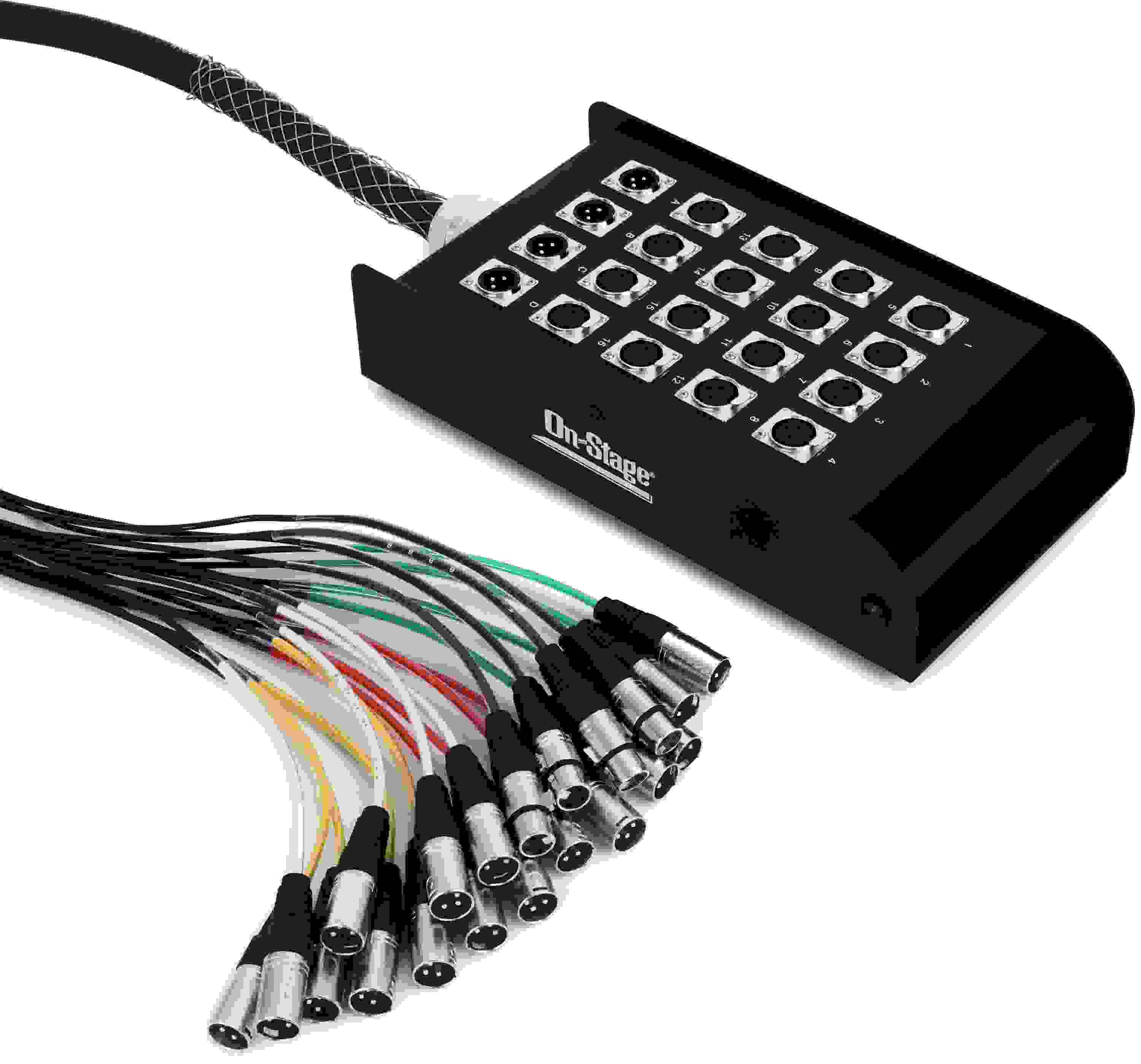 On-Stage SNK164100V2 16x4 XLR Stage Snake - 100 foot | Sweetwater