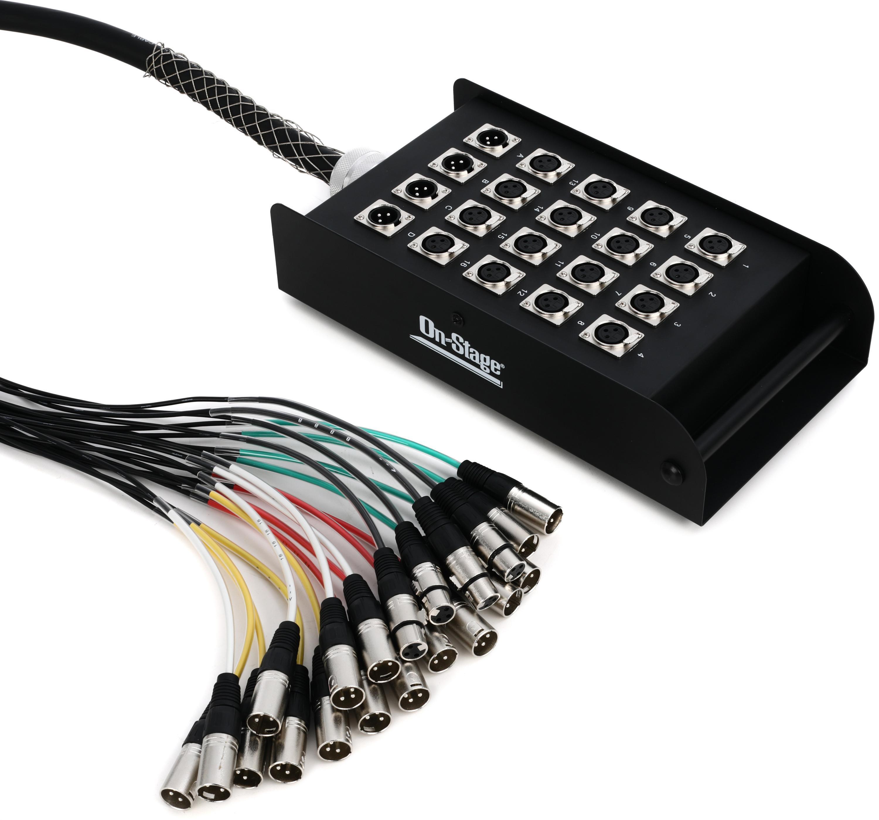 On-Stage SNK164100V2 16x4 XLR Stage Snake - 100 foot | Sweetwater