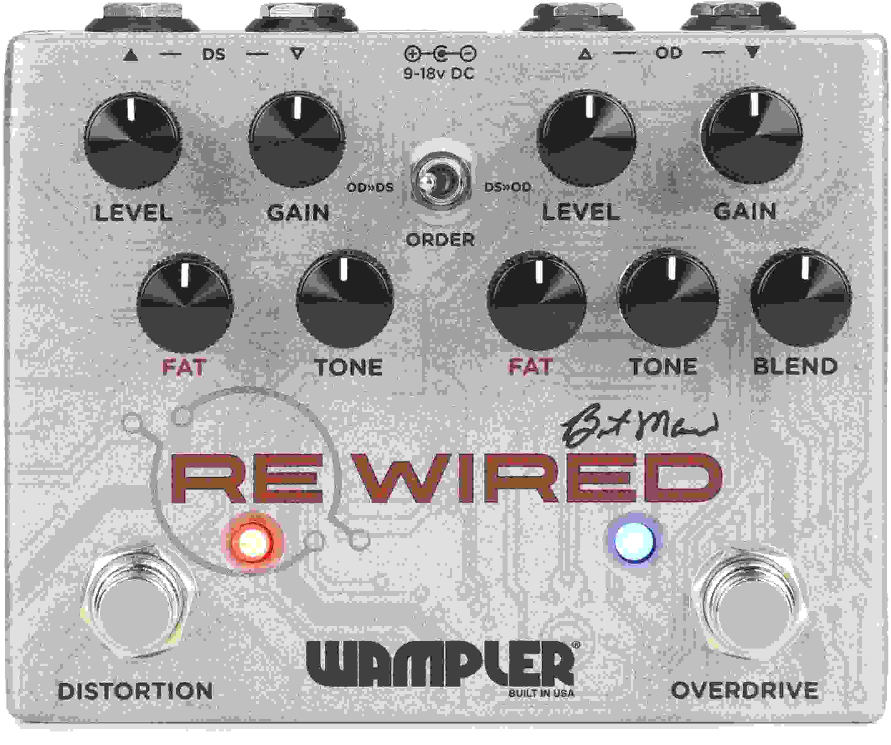 Wampler ReWired Brent Mason Signature Overdrive and Distortion Pedal ...