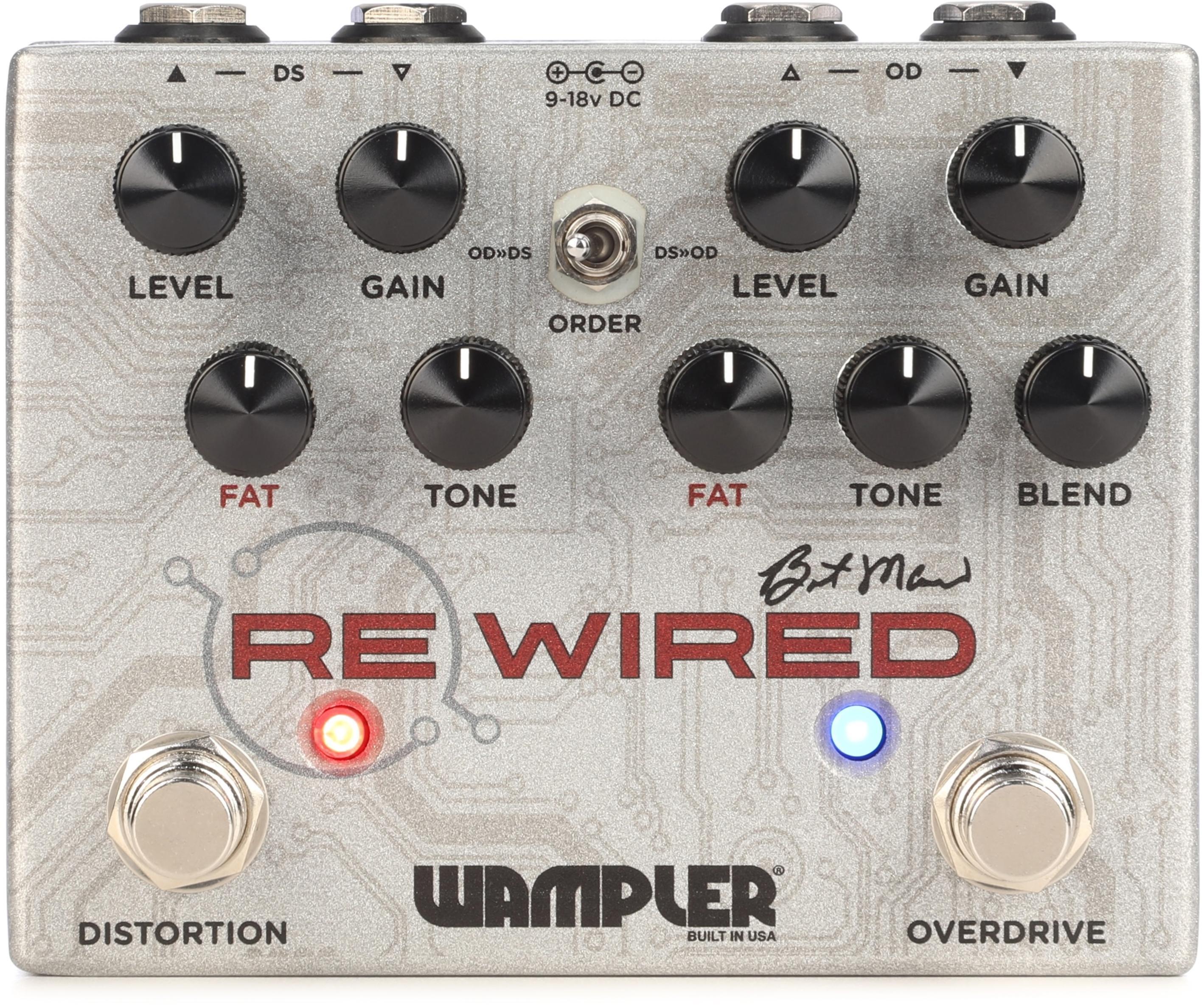 Wampler ReWired Brent Mason Signature Overdrive and Distortion Pedal ...