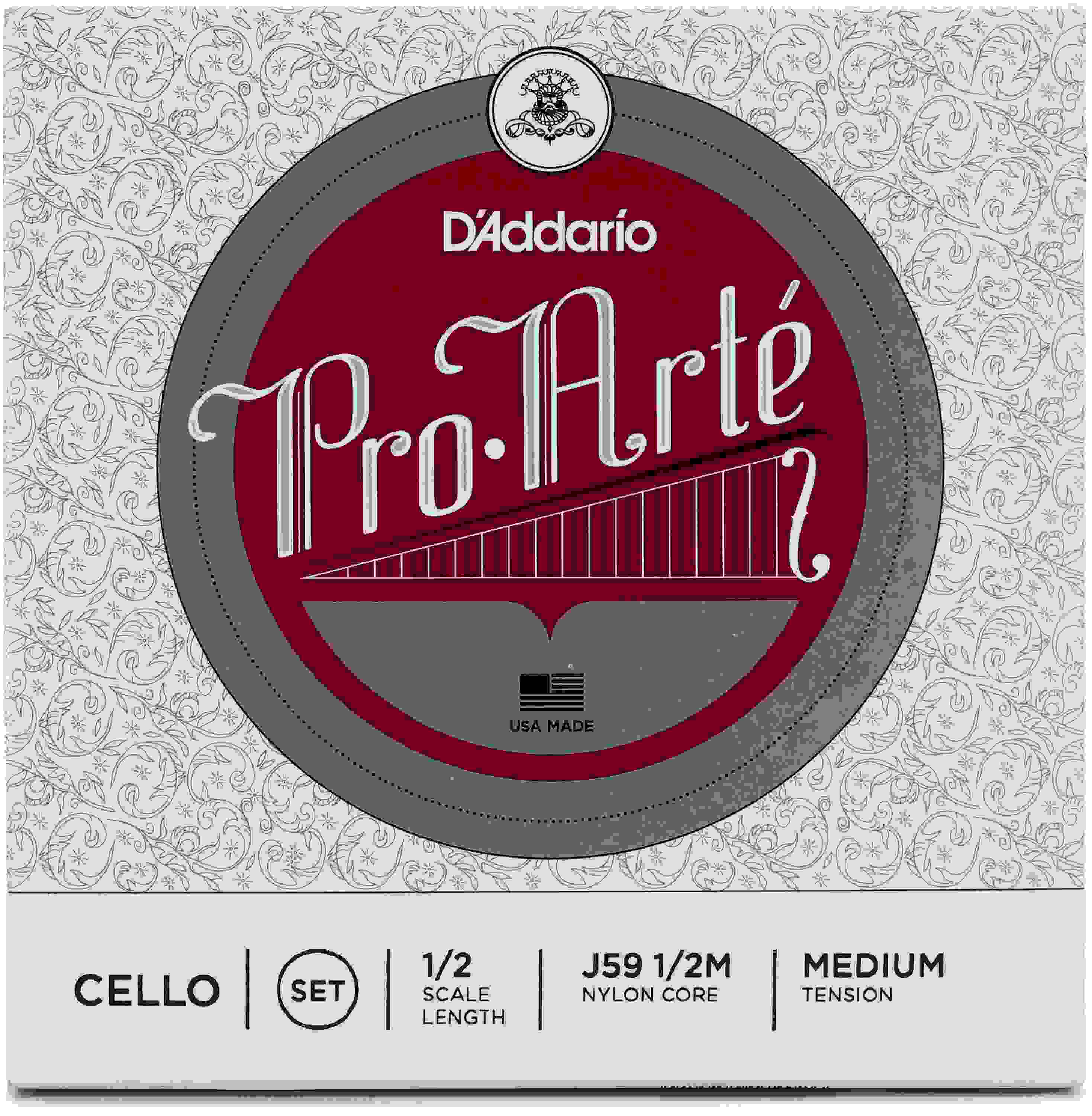 D'Addario J59 Pro-Arte Cello String Set - 1/2 Size, Medium Tension | Sweetwater