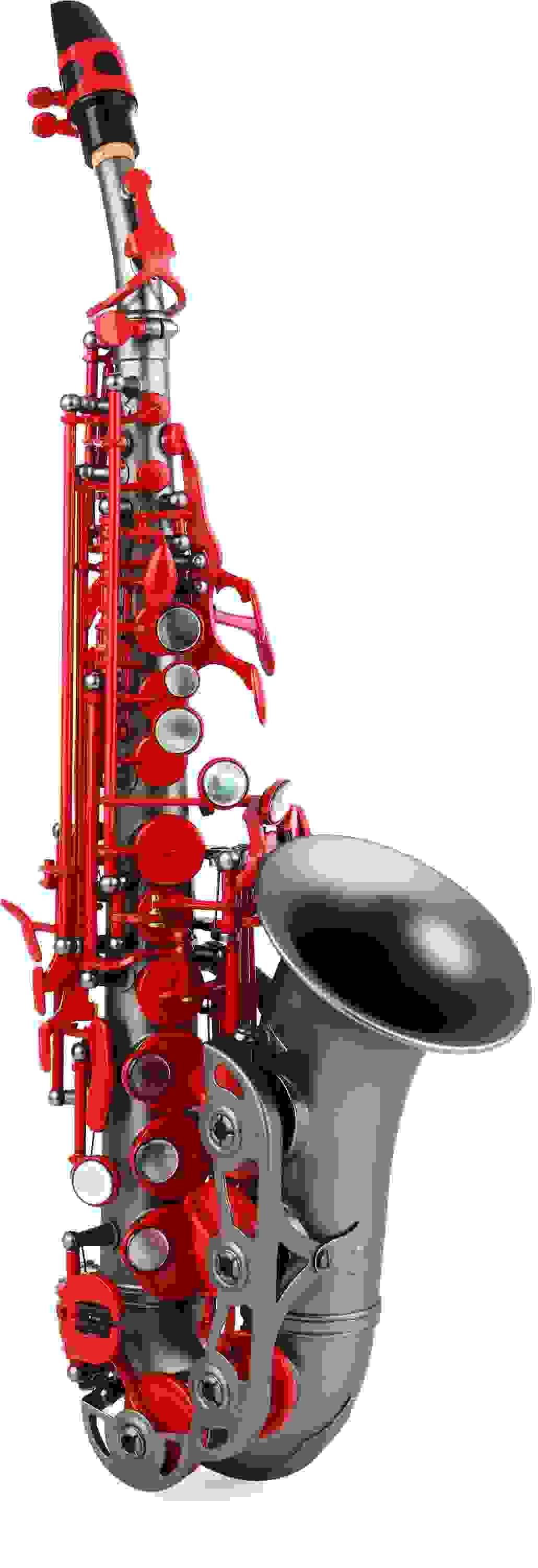 Growling Sax Red Lava Gen 2 Curved Soprano Saxophone - Black with Red ...