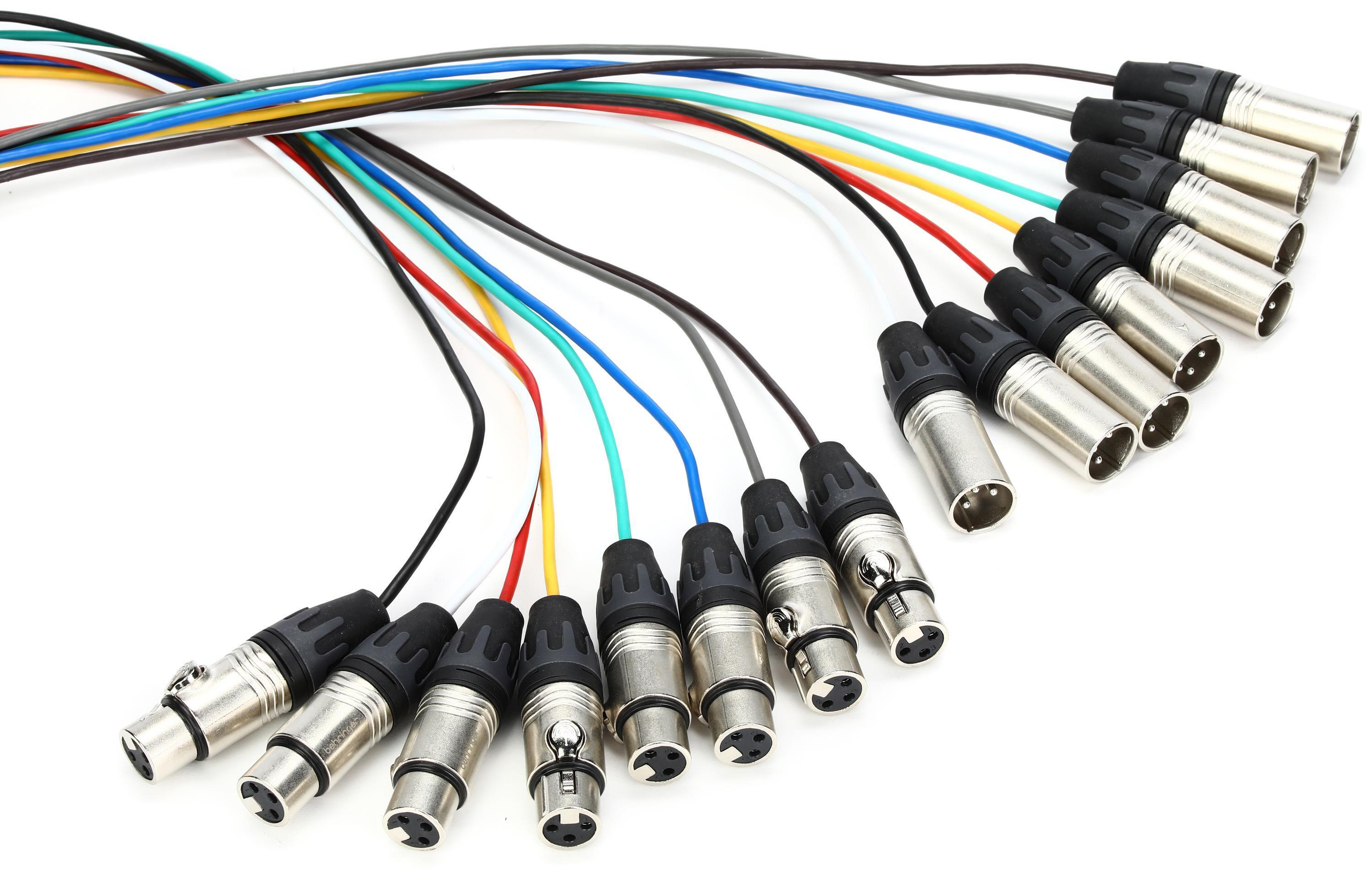 Behringer GMX-300 8-channel XLR Female to XLR Male Snake - 10 foot ...