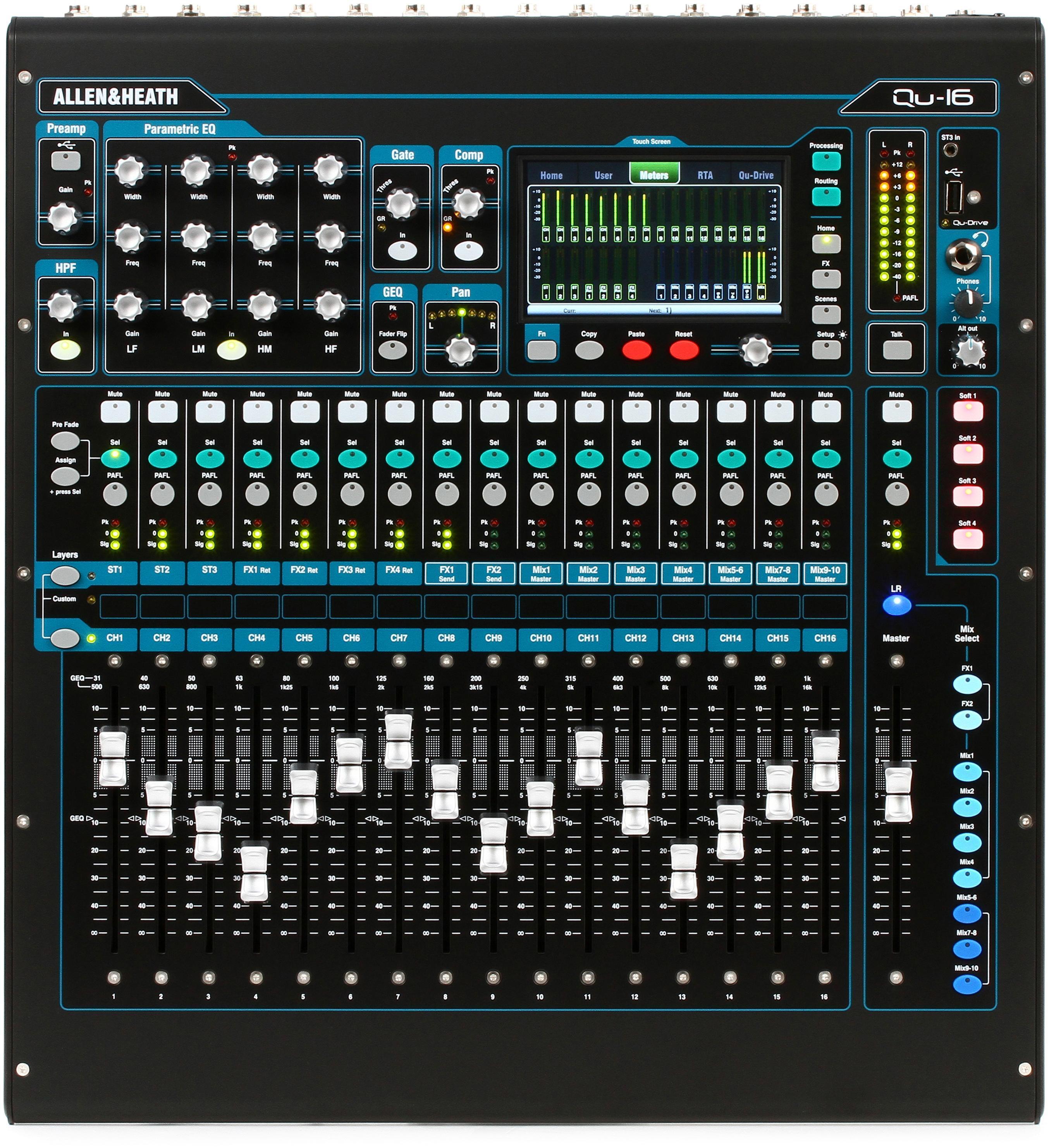 Allen & Heath Qu-16 16-channel Digital Mixer - Chrome Edition | Sweetwater