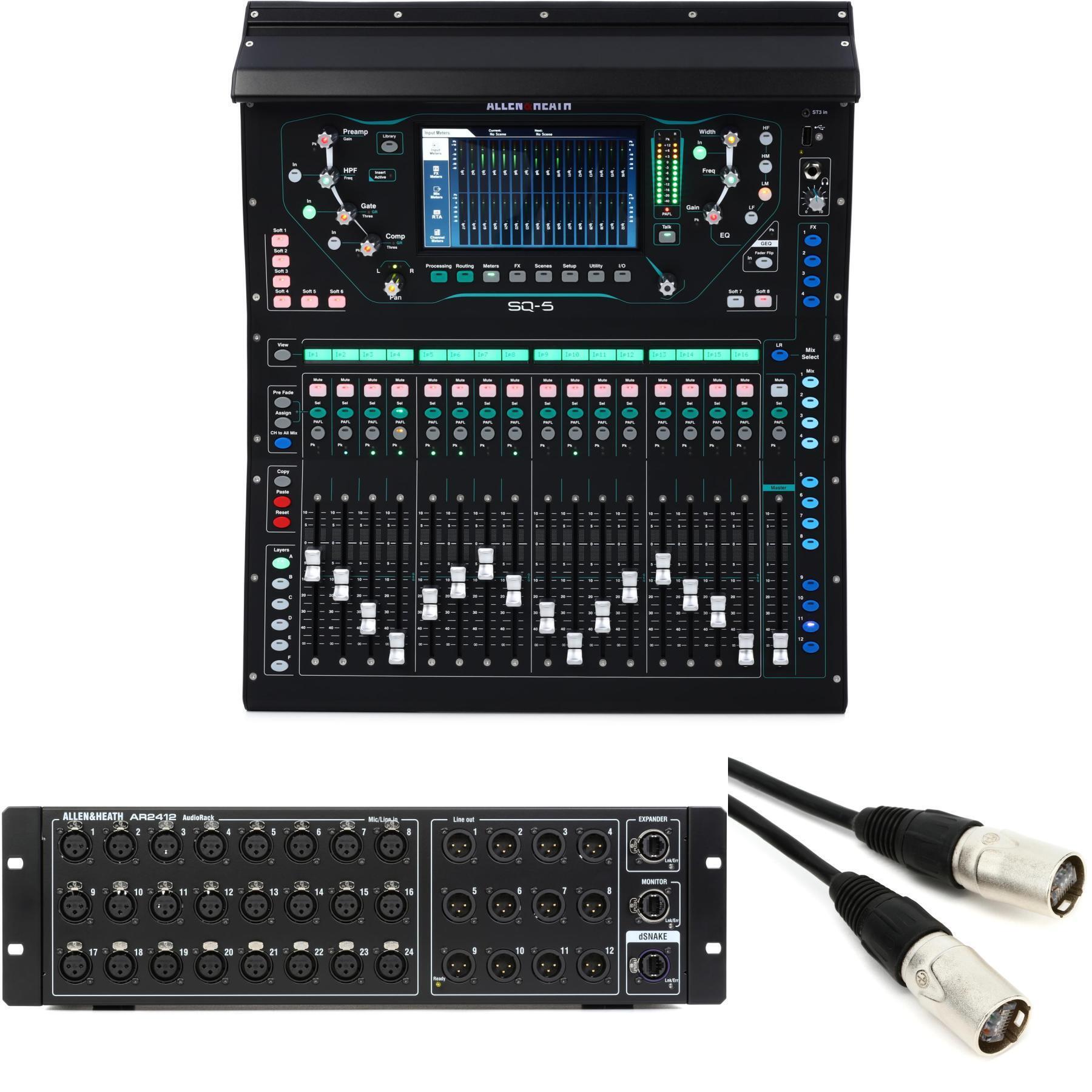 Allen & Heath SQ-5 48-channel Digital Mixer and Stage Box Bundle ...